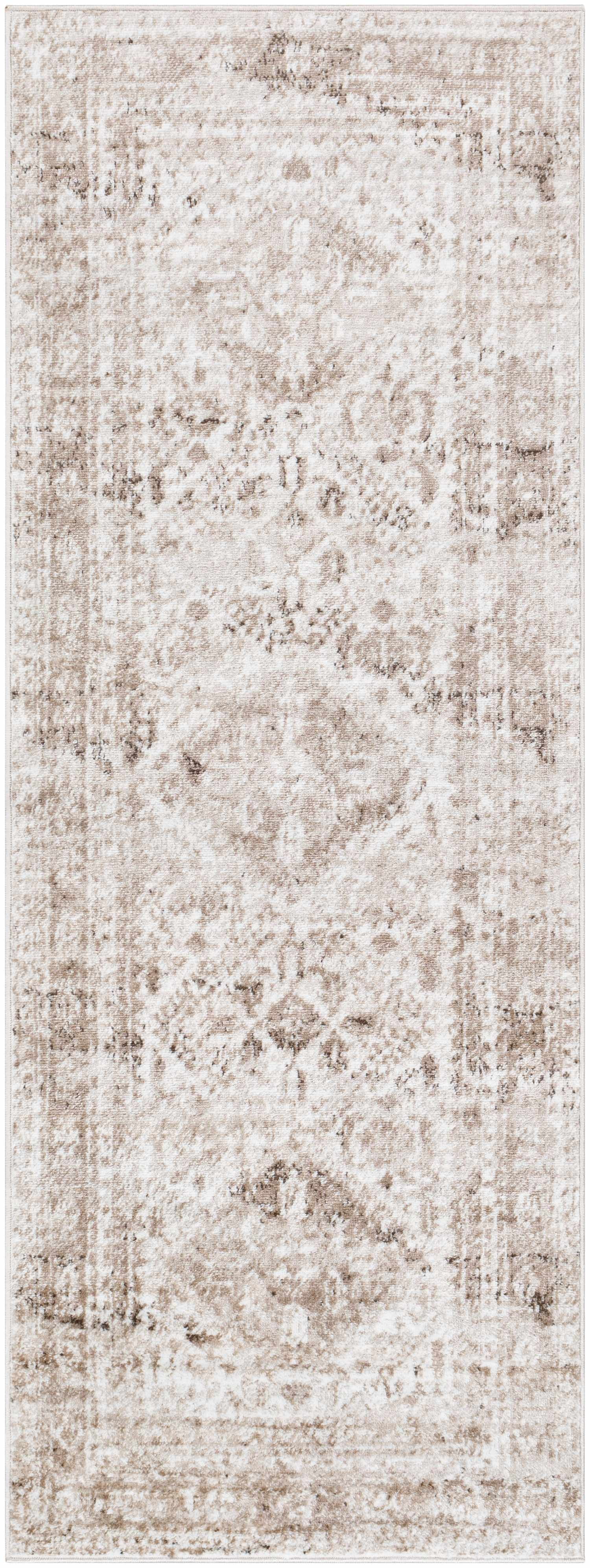 Hauteloom Gali Hallway, Kitchen Runner Rug - Traditional - Cream, Light ...