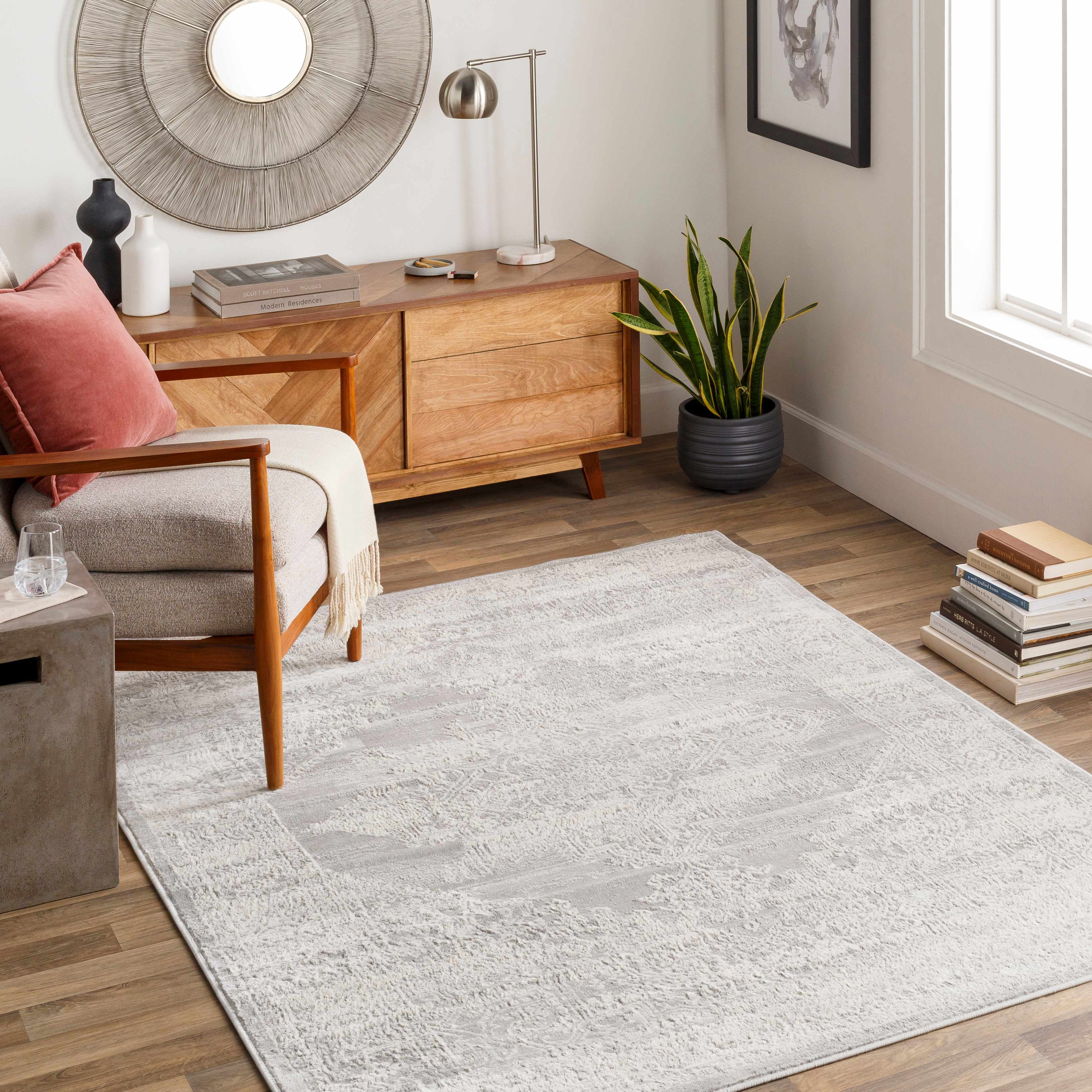 Hauteloom Gormania Living Room, Bedroom Area Rug - Traditional - Gray ...