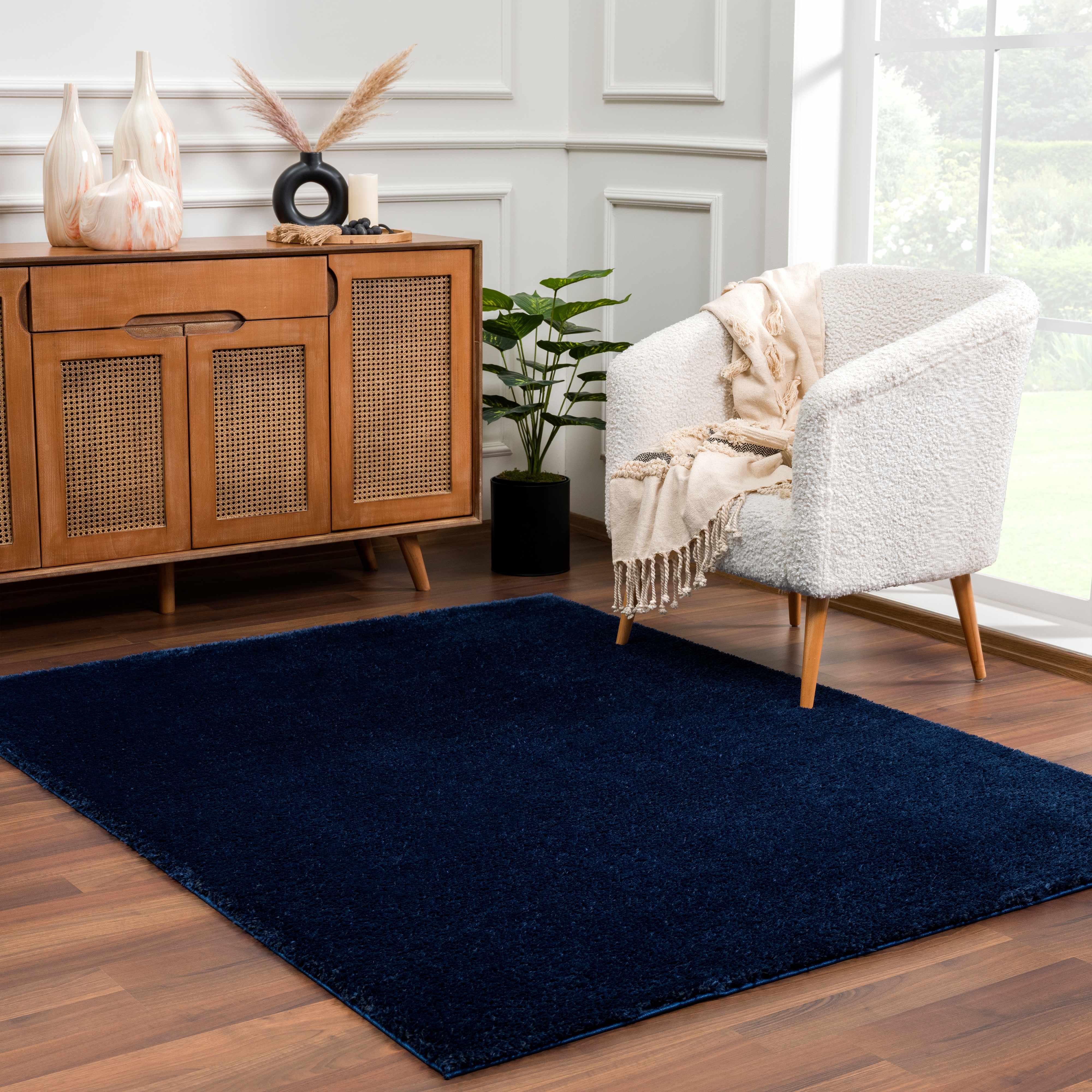 SAFAVIEH California Solid Plush Shag Area Rug, Light Blue, 3' x 5 ...