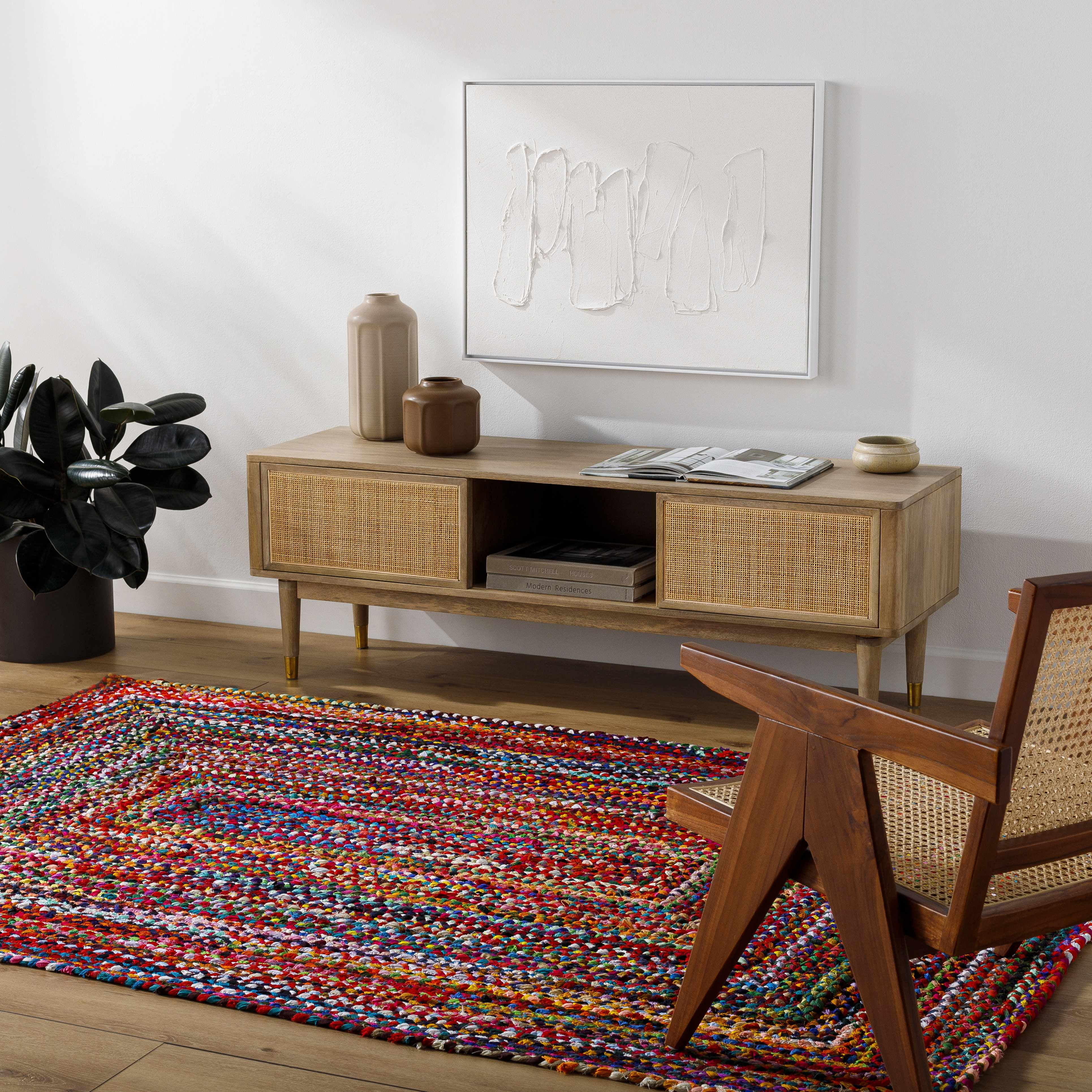 Hauteloom Henio Recycled Material Living Room, Bedroom Area Rug - 27" x ...