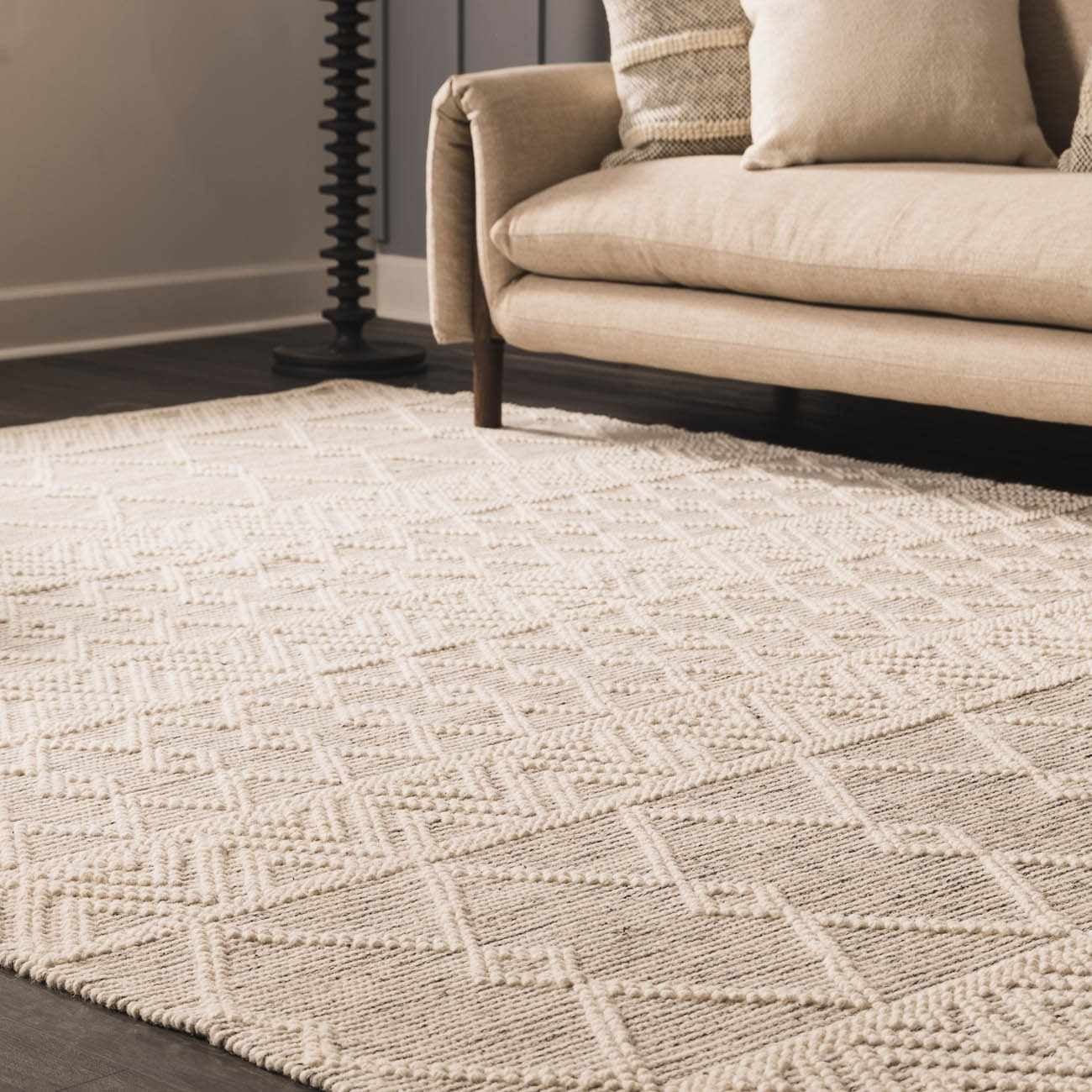 Hauteloom Huddlesford Boho Hand Woven Wool High Low Textured Area Rug ...