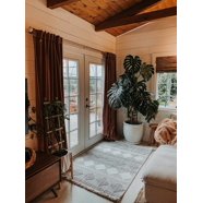 Hauteloom Jana Living Room, Bedroom Area Rug - Bone,Eggplant,Cloud Gray - 5'3" x 7' - Walmart.com