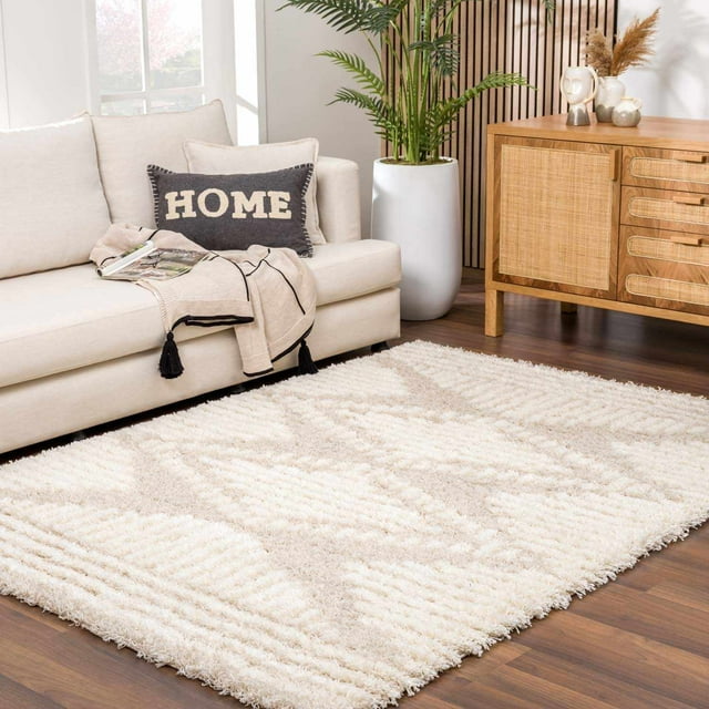 Hauteloom Igor Shag Living Room, Bedroom Area Rug - Soft Fluffy Touch ...