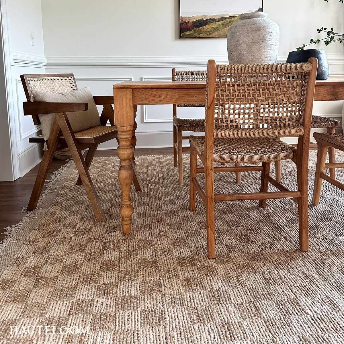 Hauteloom Ionut Sea Grass Jute Rug - Natural Fiber Area Rug - Natural ...