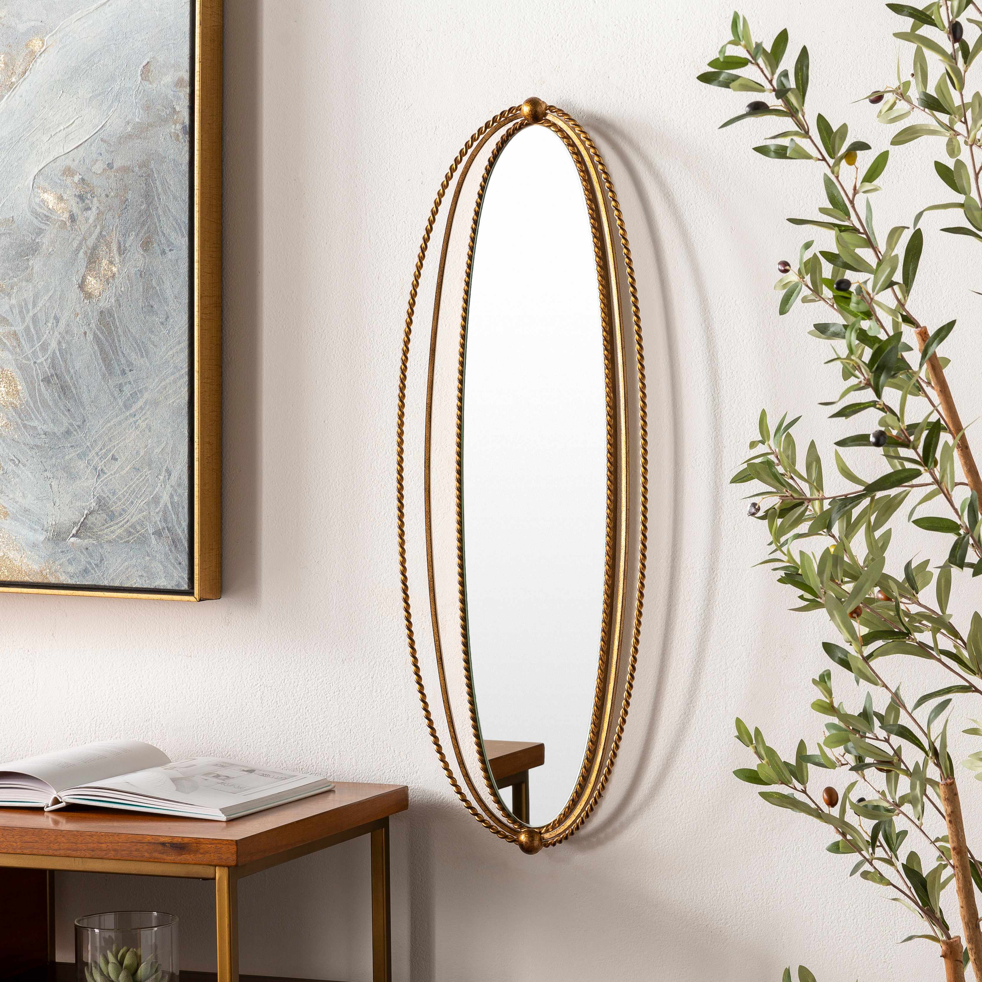 Vintage Mirror Small Wall Mirror Hanging Mirror 14.5 x 10 inchs Oval ...