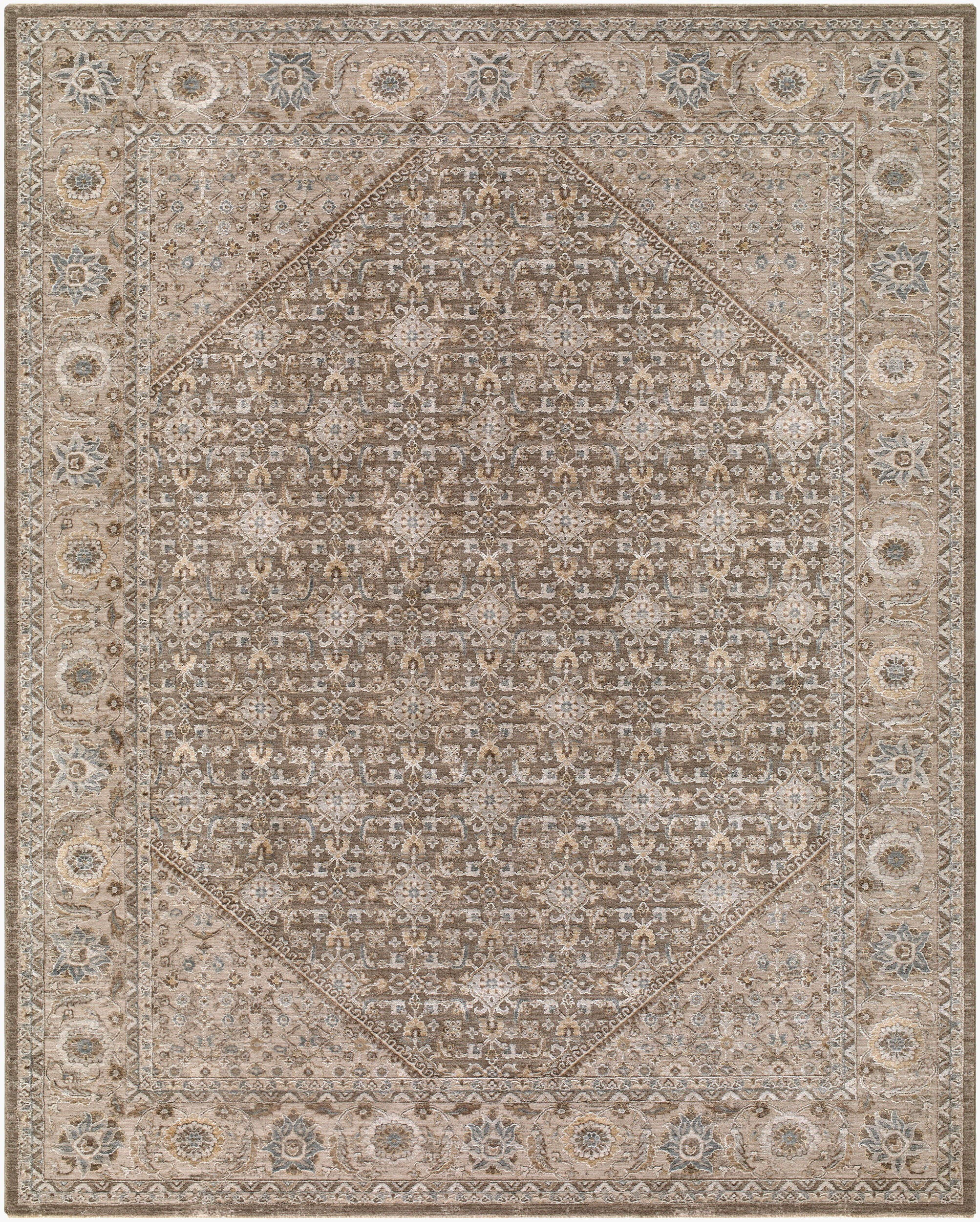 Hauteloom Kahoni Living Room, Bedroom Area Rug - Traditional - Charcoal ...