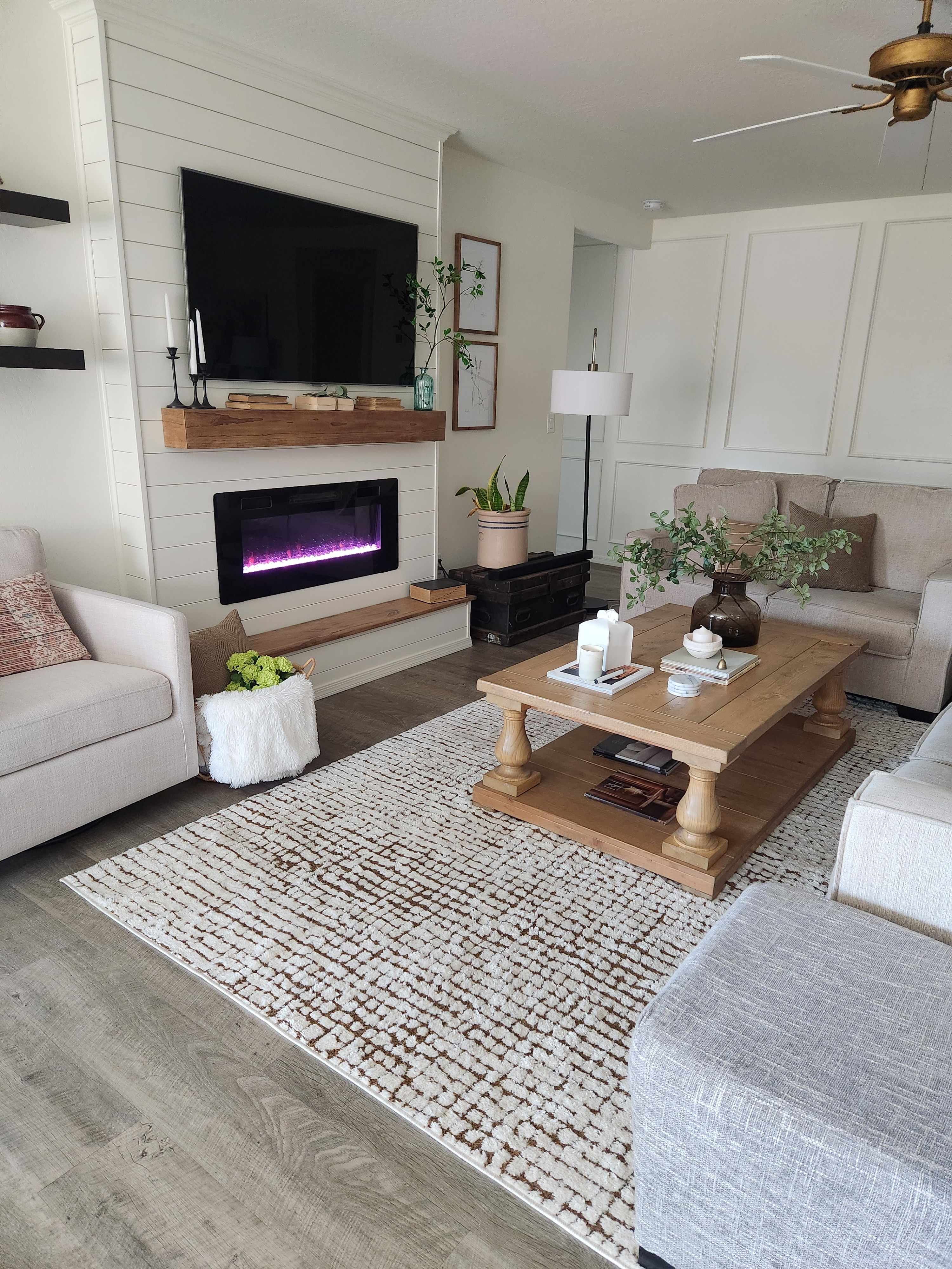 Hauteloom Judy Living Room, Bedroom Area Rug Ivory High Pile 2' x 3 ...