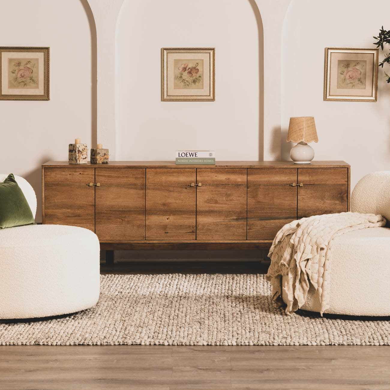 Hauteloom Knott Boho Hand Woven Natural Fiber Wool & Viscose Area Rug ...