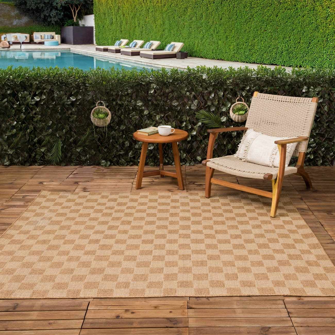 Hauteloom Kuval Modern Geometric Checkered Area Rug - Contemporary ...