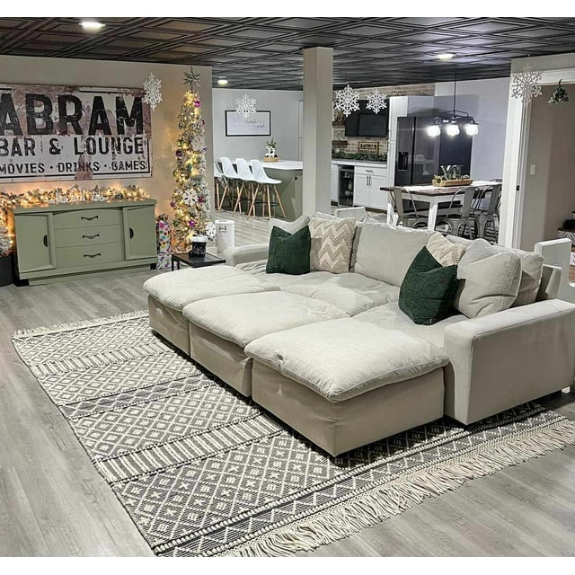 Hauteloom Leon Boho Moroccan Farmhouse Living Room Bedroom Wool Small ...