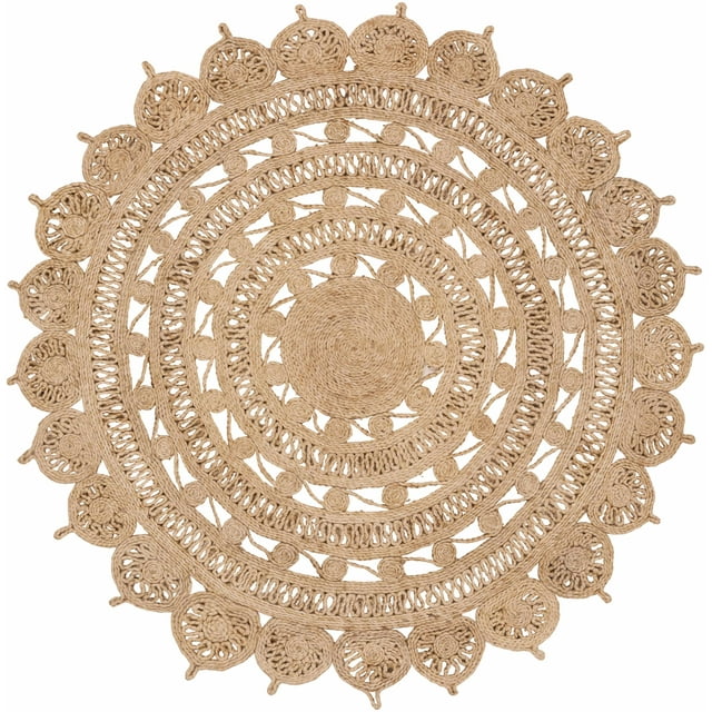 Hauteloom Longville Jute Living Room, Bedroom Area Rug - Natural Fiber ...