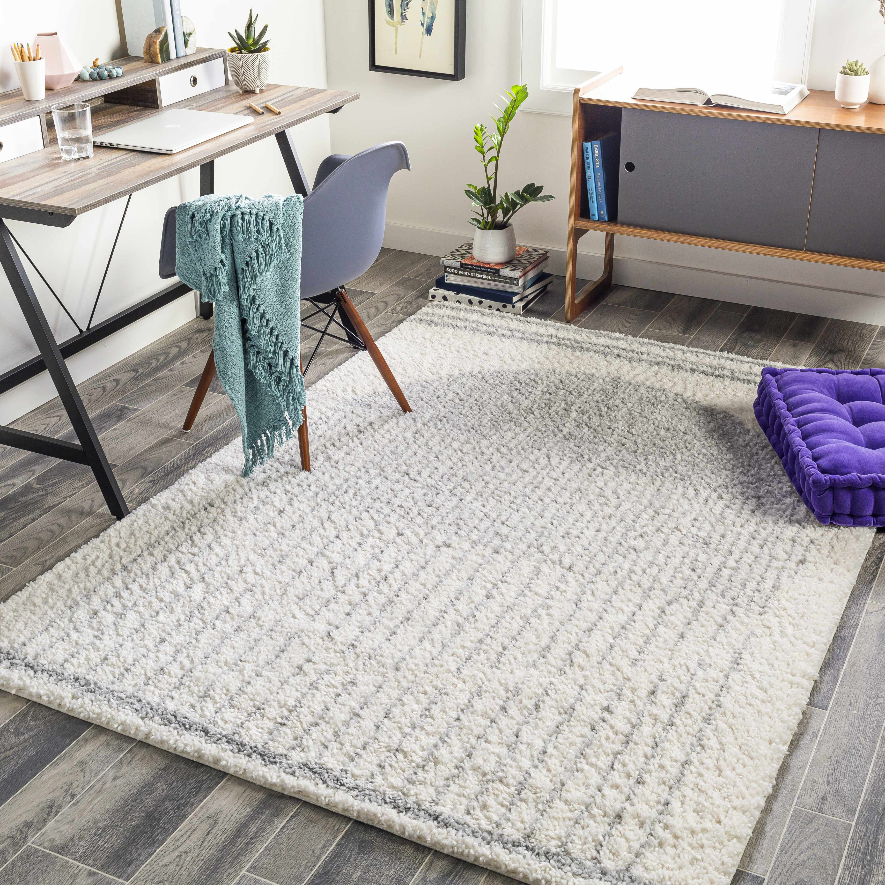 Hauteloom Lux Shag - Moroccan Farmhouse Living Room Shaggy Area Rug ...