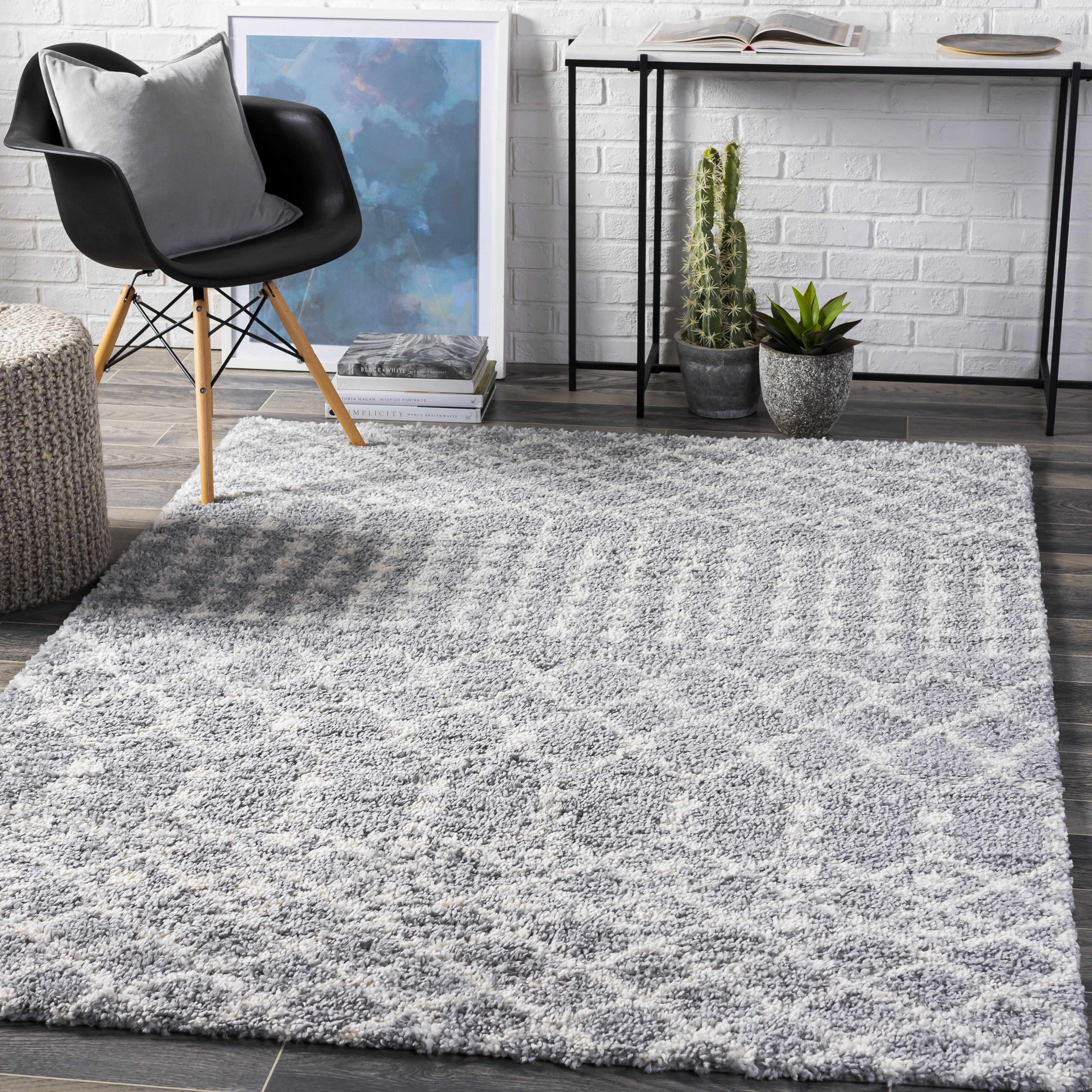 Hauteloom Lux Shag - Moroccan Farmhouse Living Room Shaggy Area Rug ...