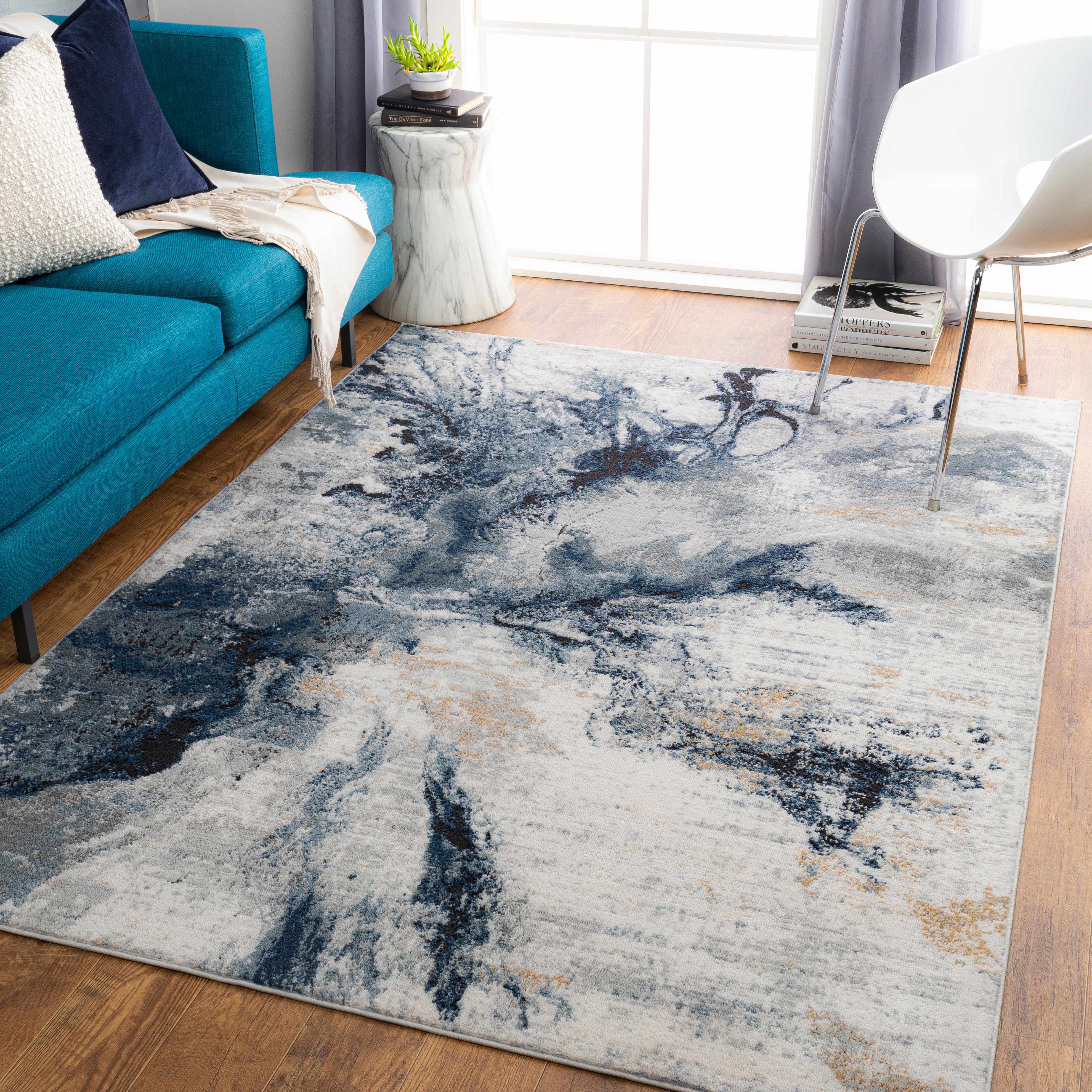 Rugs.com El Paso Collection Rug – 10' x 16' Blue Medium Rug Perfect For ...
