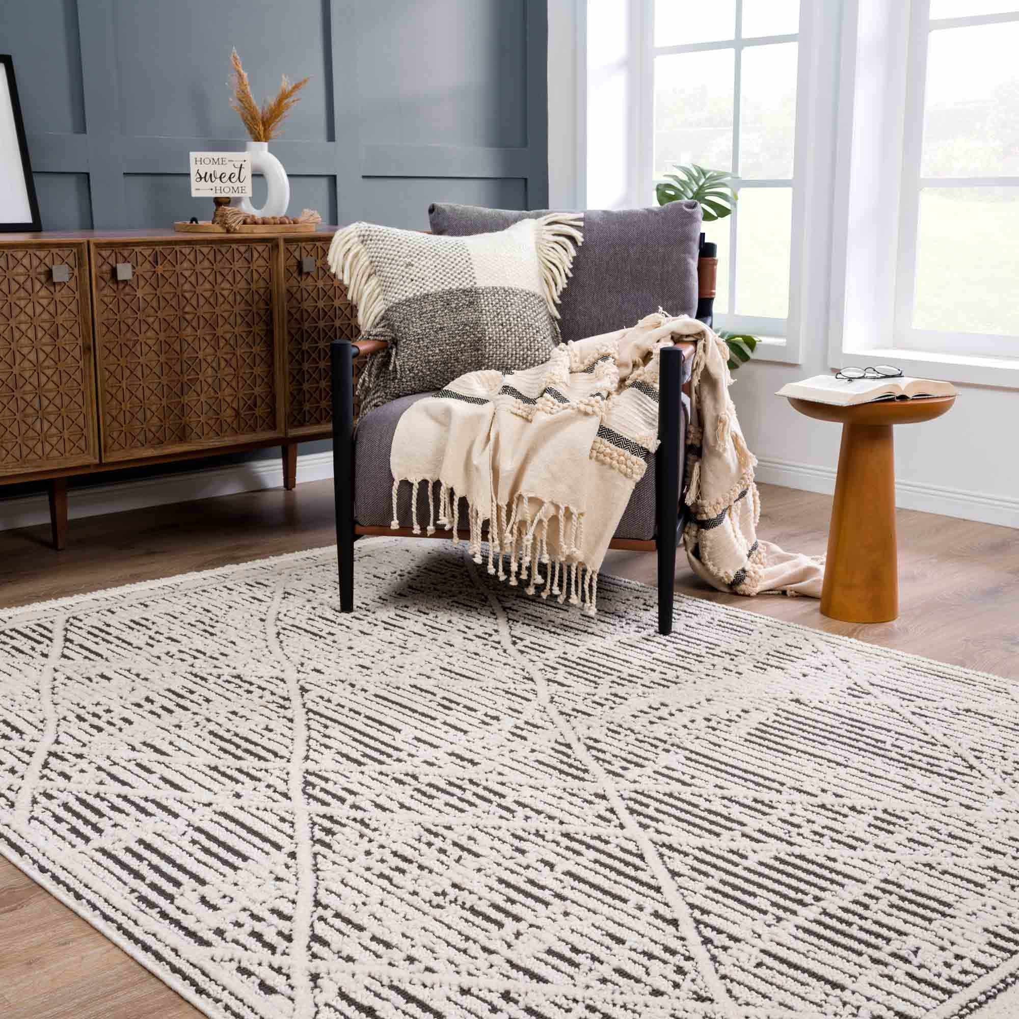 Hauteloom Munich Modern Farmhouse Bohemian Neutral Area Rug 2' x 3 ...