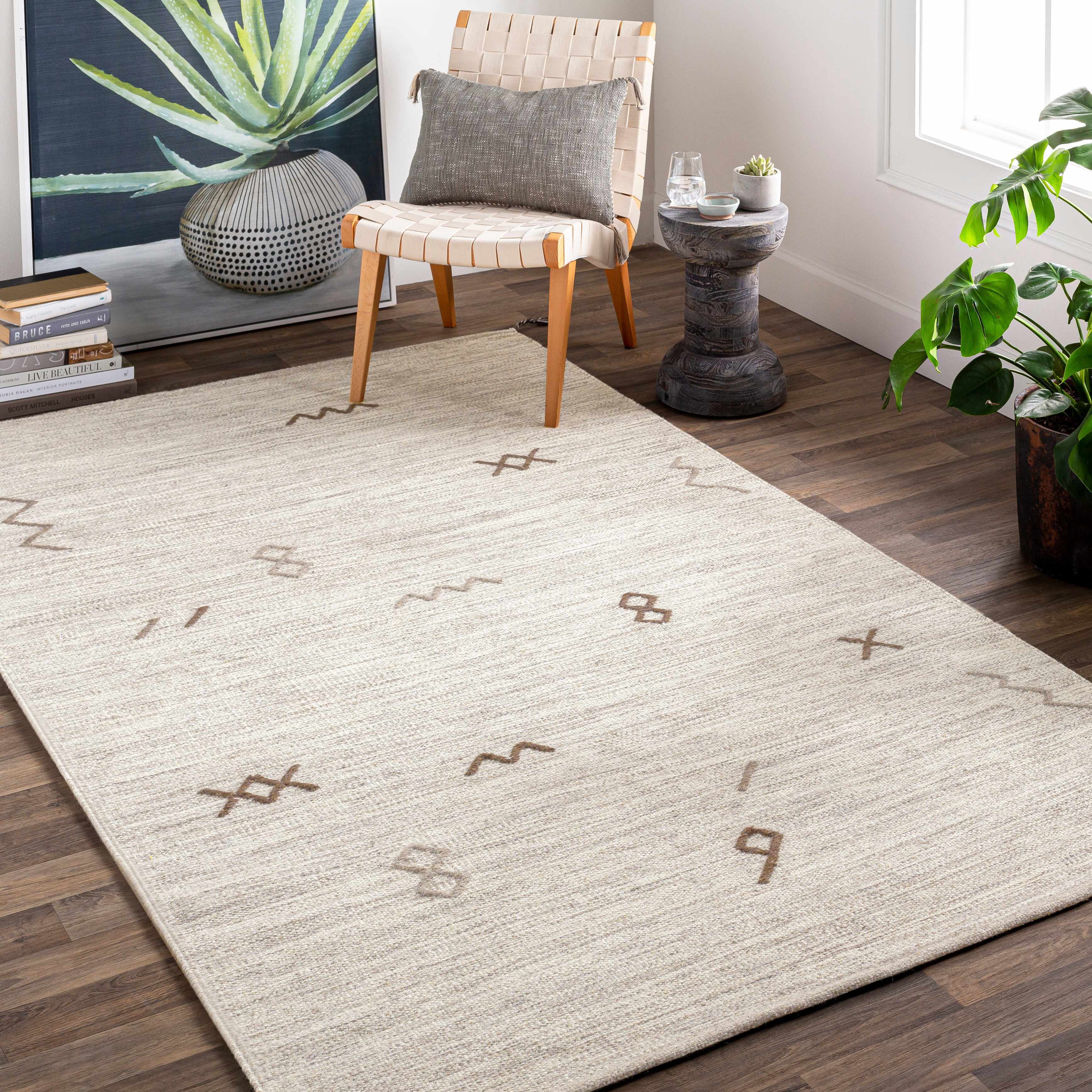 Hauteloom Napaskiak Wool Living Room, Bedroom Area Rug - Bohemian ...