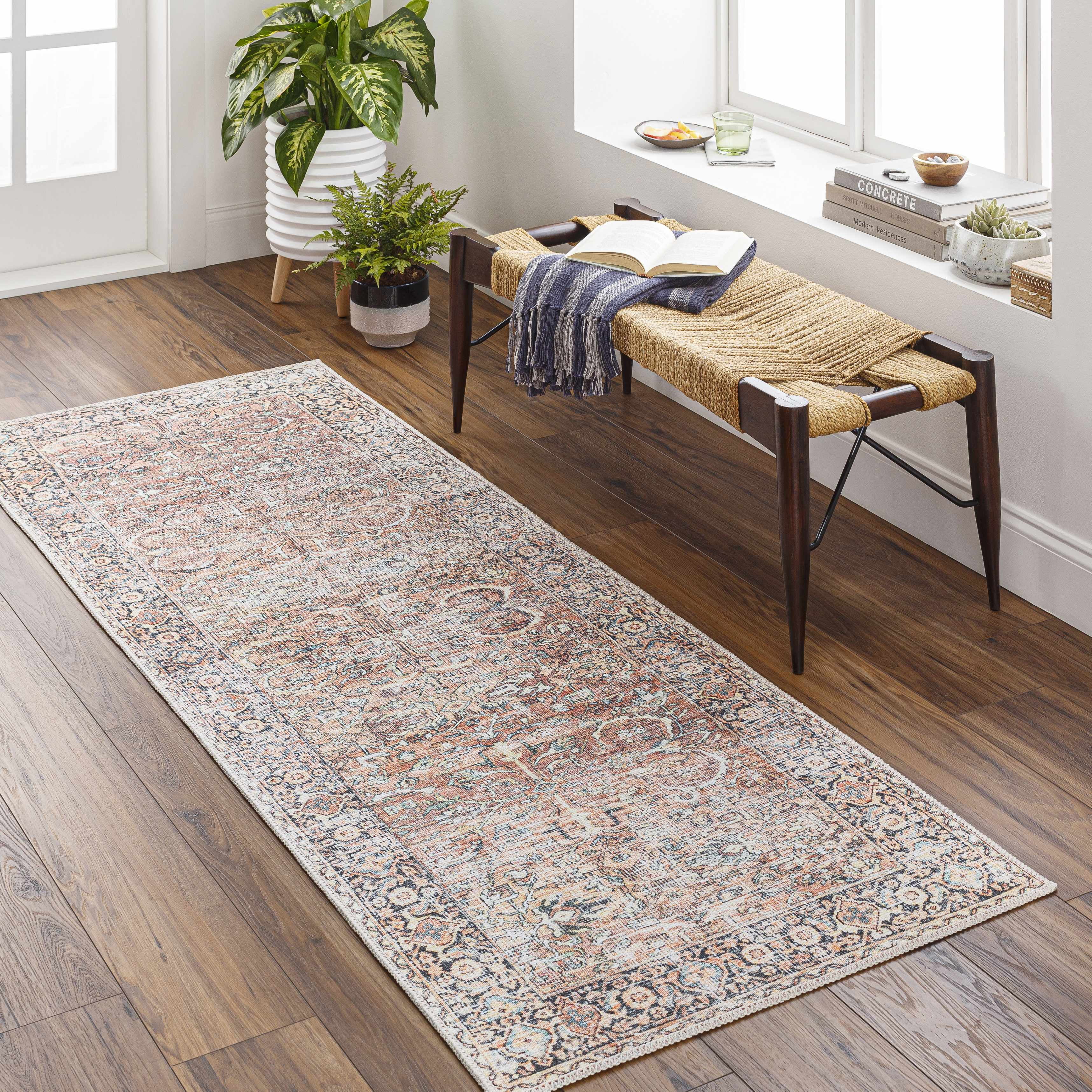 Hauteloom Noda Hallway, Kitchen Machine Washable Runner Rug ...
