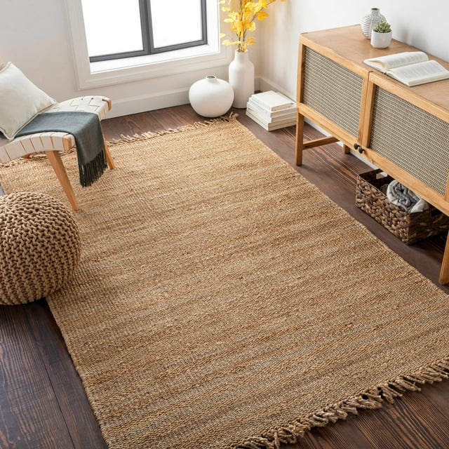 Hauteloom Oaks 12' x 15' Indoor Solid Sea Grass Jute Rug - Natural ...