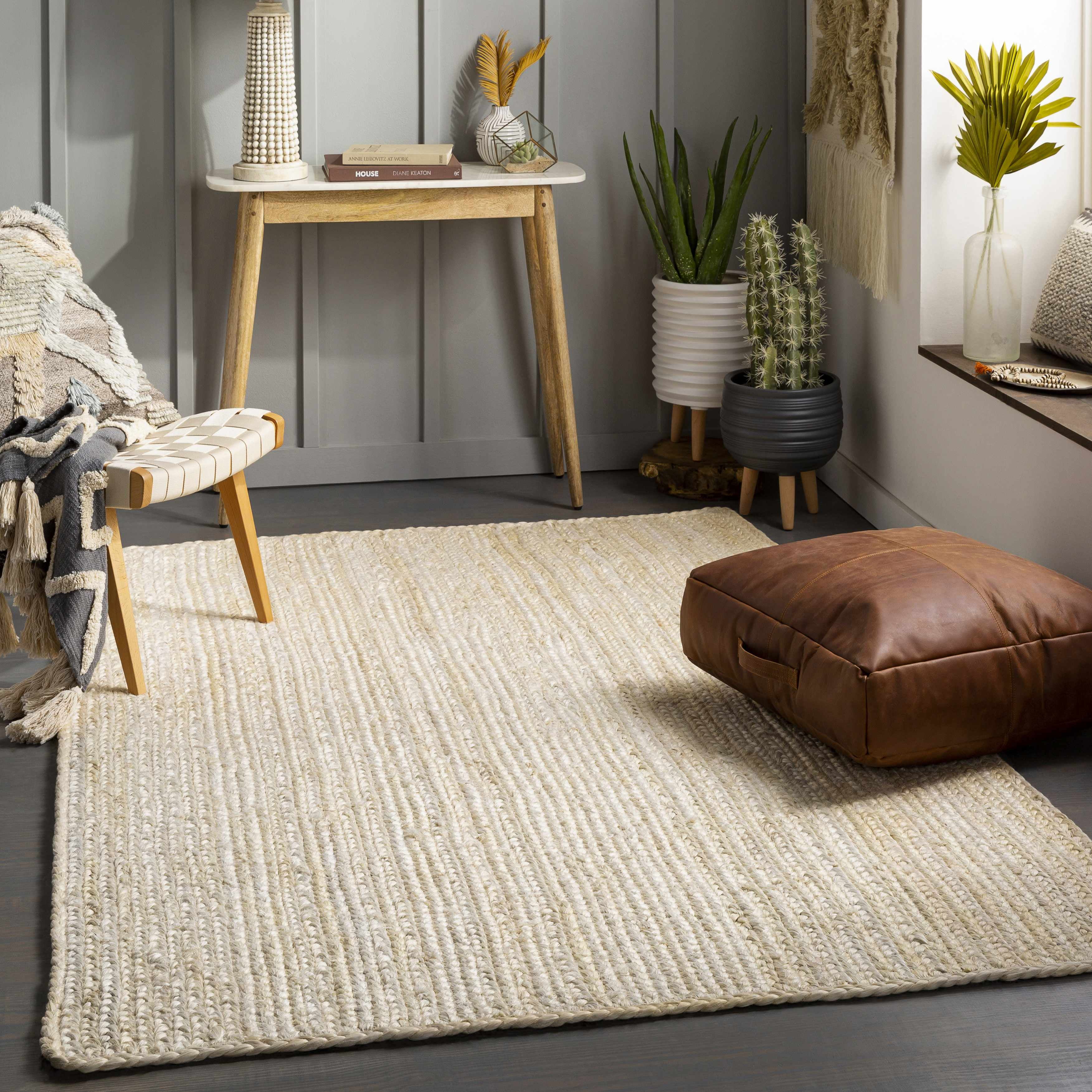 Hauteloom Pangnirtung Sea Grass Jute Rug - Natural Fiber Area Rug ...