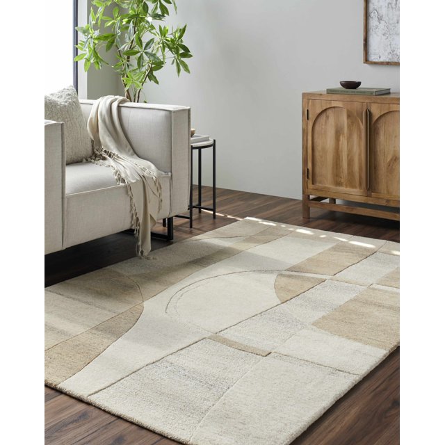 Hauteloom Sapir Wool Living Room, Bedroom Area Rug - Farmhouse - 8' x ...