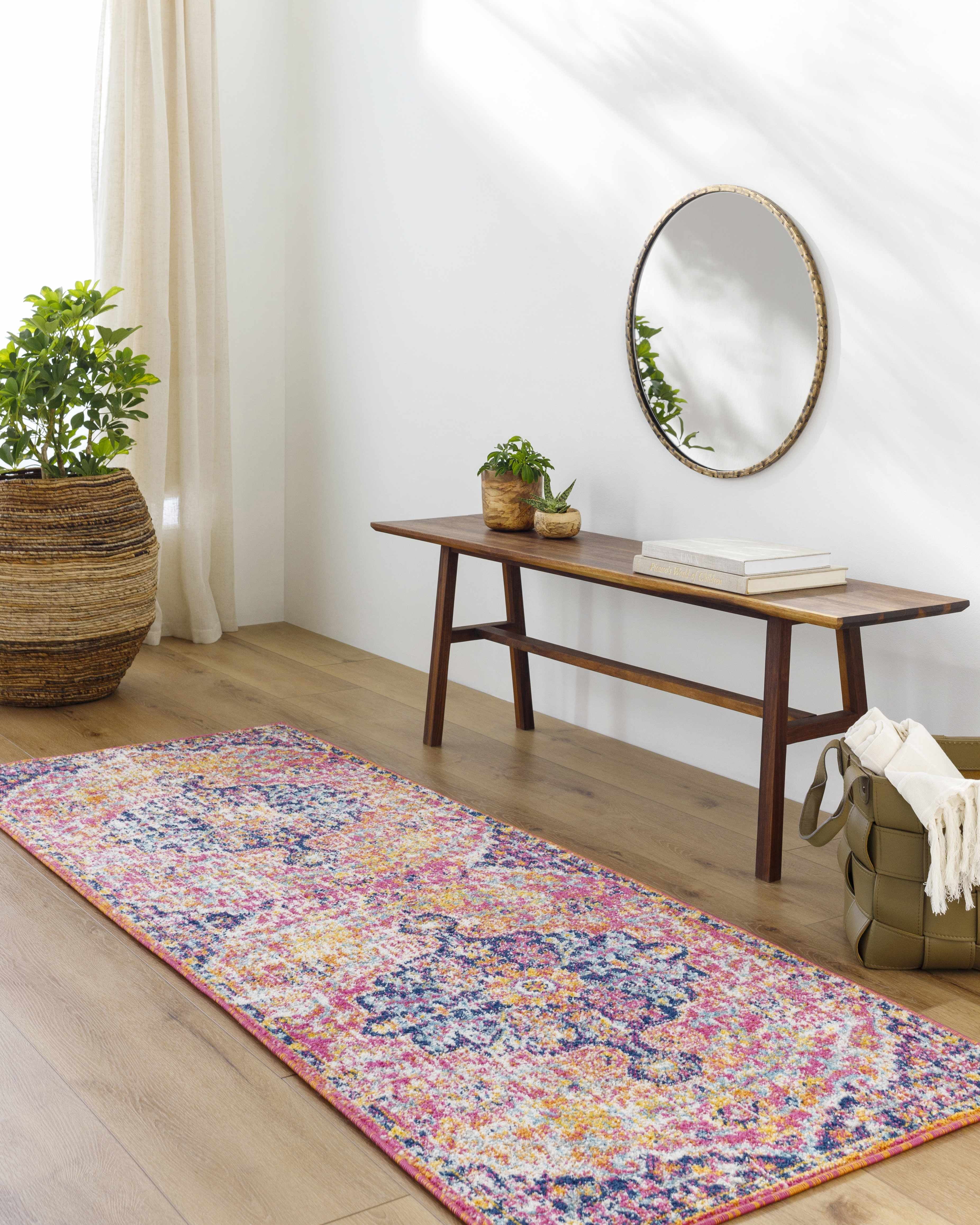 Hauteloom Shueyville Boho Colorful Runner Rug for Hallway, Bedroom Area ...