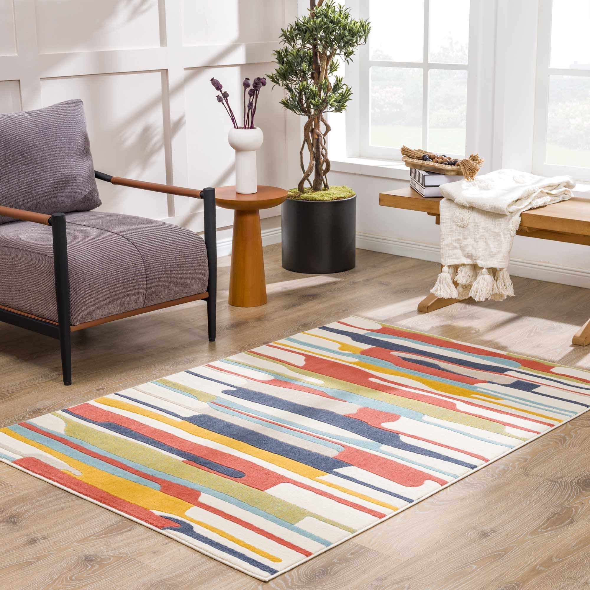 Hauteloom Aquino Modern Multicolor Small Area Rug - Contemporary ...