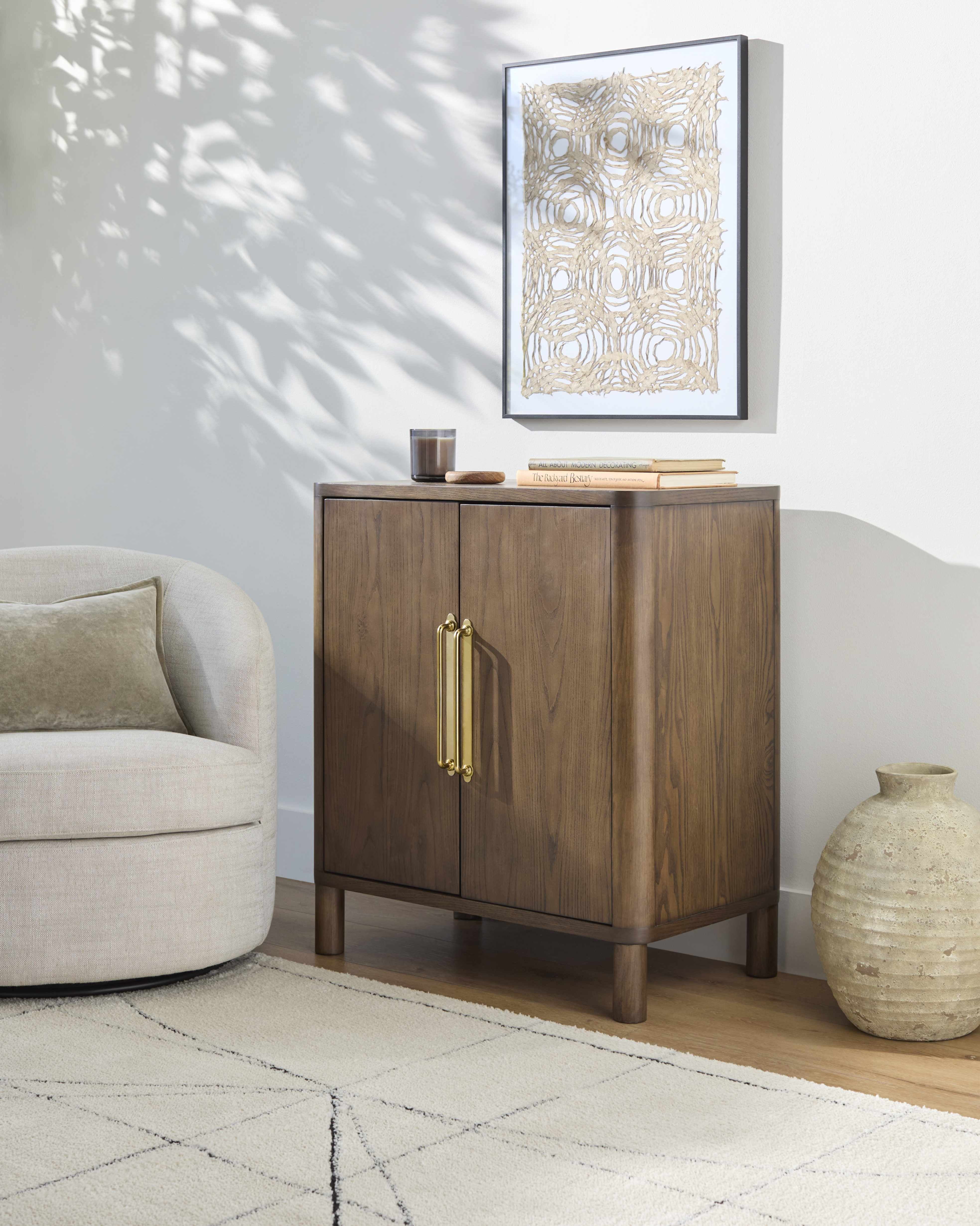 Hauteloom Taliouine Cabinet Modern Accent Storage Cabinet with 2 Doors ...