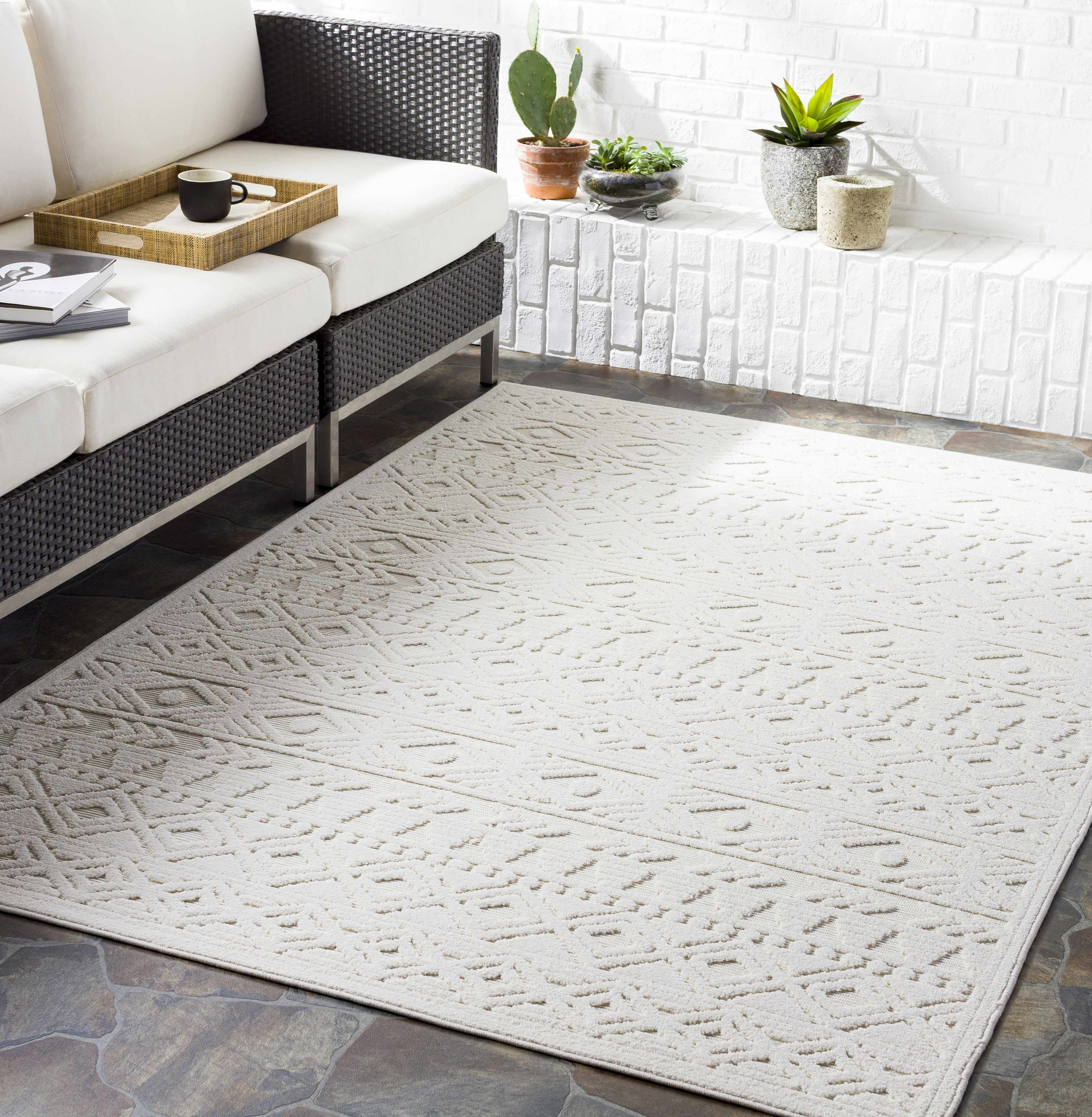 Hauteloom Treuddyn Living Room, Bedroom Patio Outdoor Area Rug - Global ...