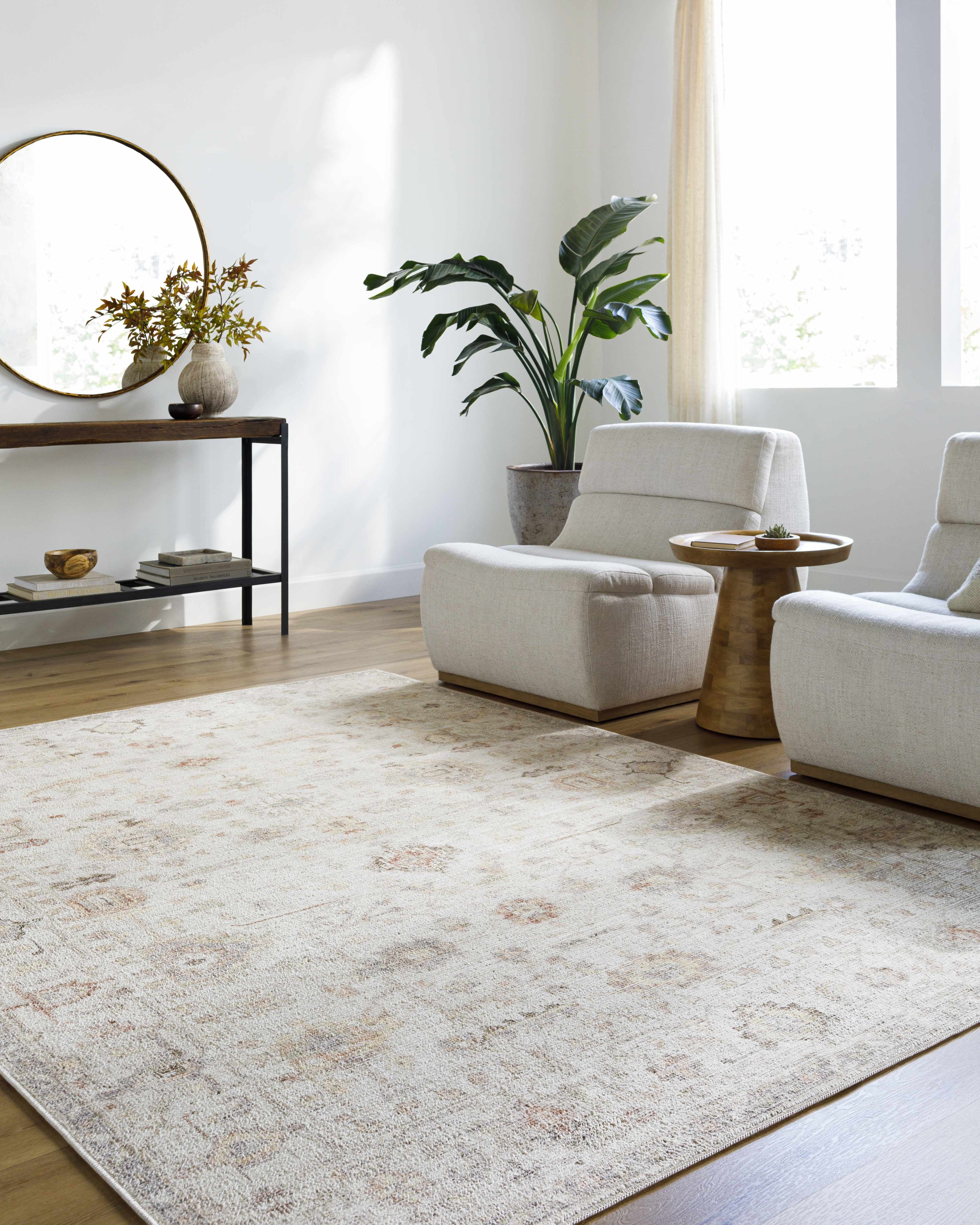 Hauteloom Verna Living Room, Bedroom Area Rug - Traditional - Ivory ...