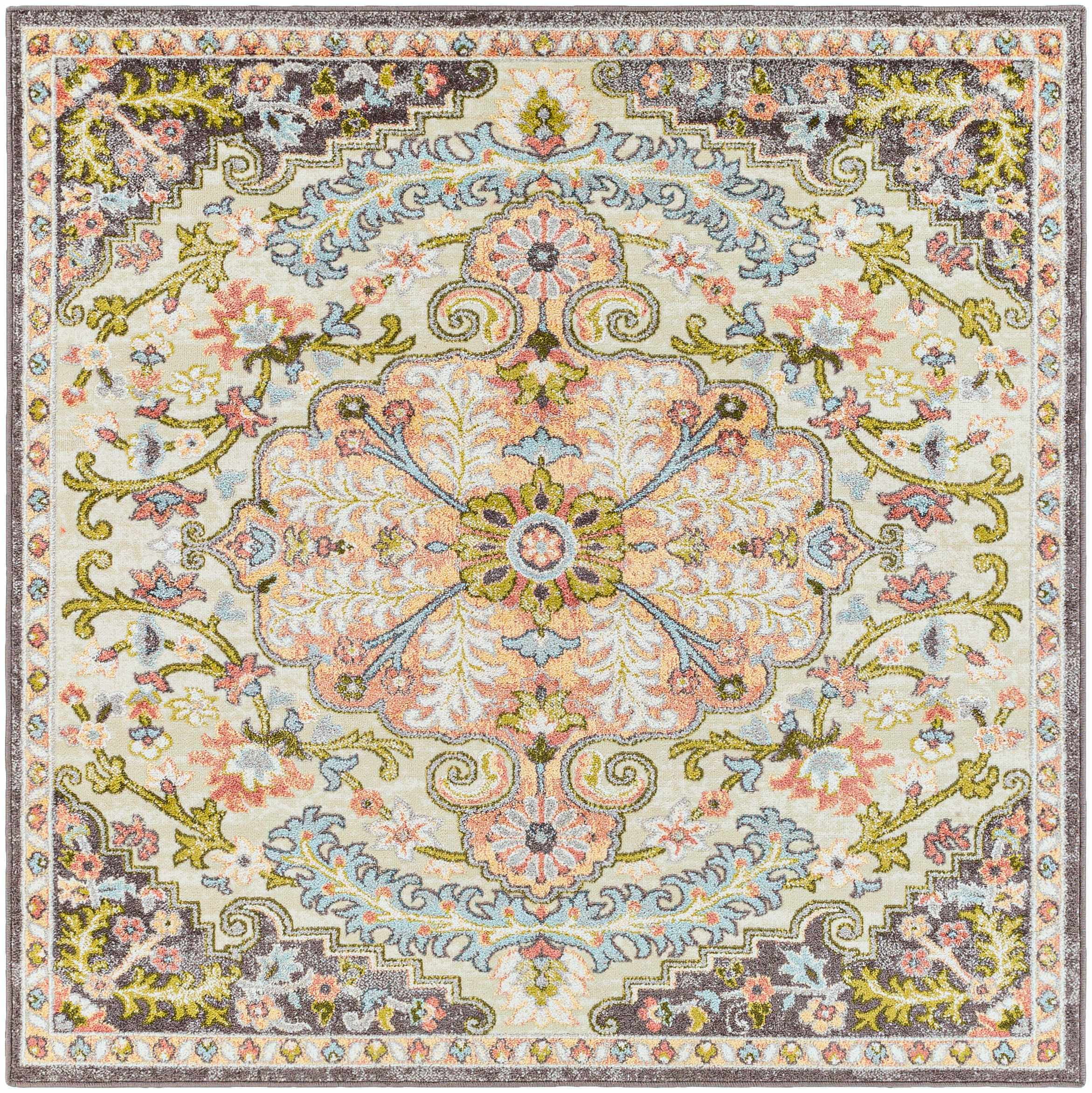 Hauteloom Wamuran Oriental Medallion Living Room, Bedroom Area Rug ...