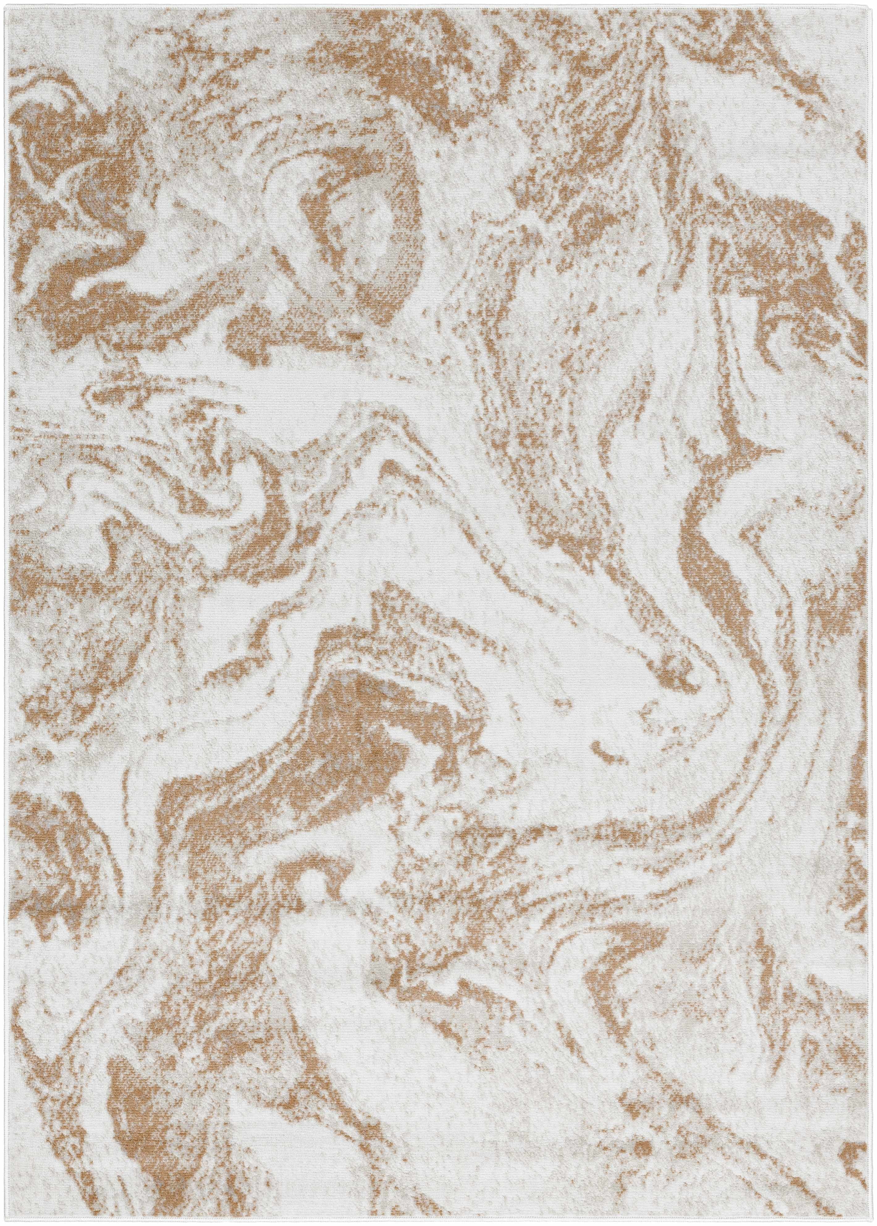 Hauteloom Zoete Marble Swirl Area Rug for Living Room & Bedroom ...