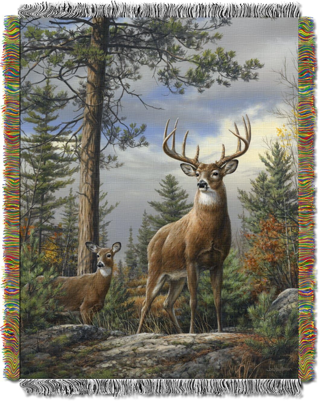 Hautman Brothers King Stag 48x60 Woven Tapestry Throw - Walmart.com