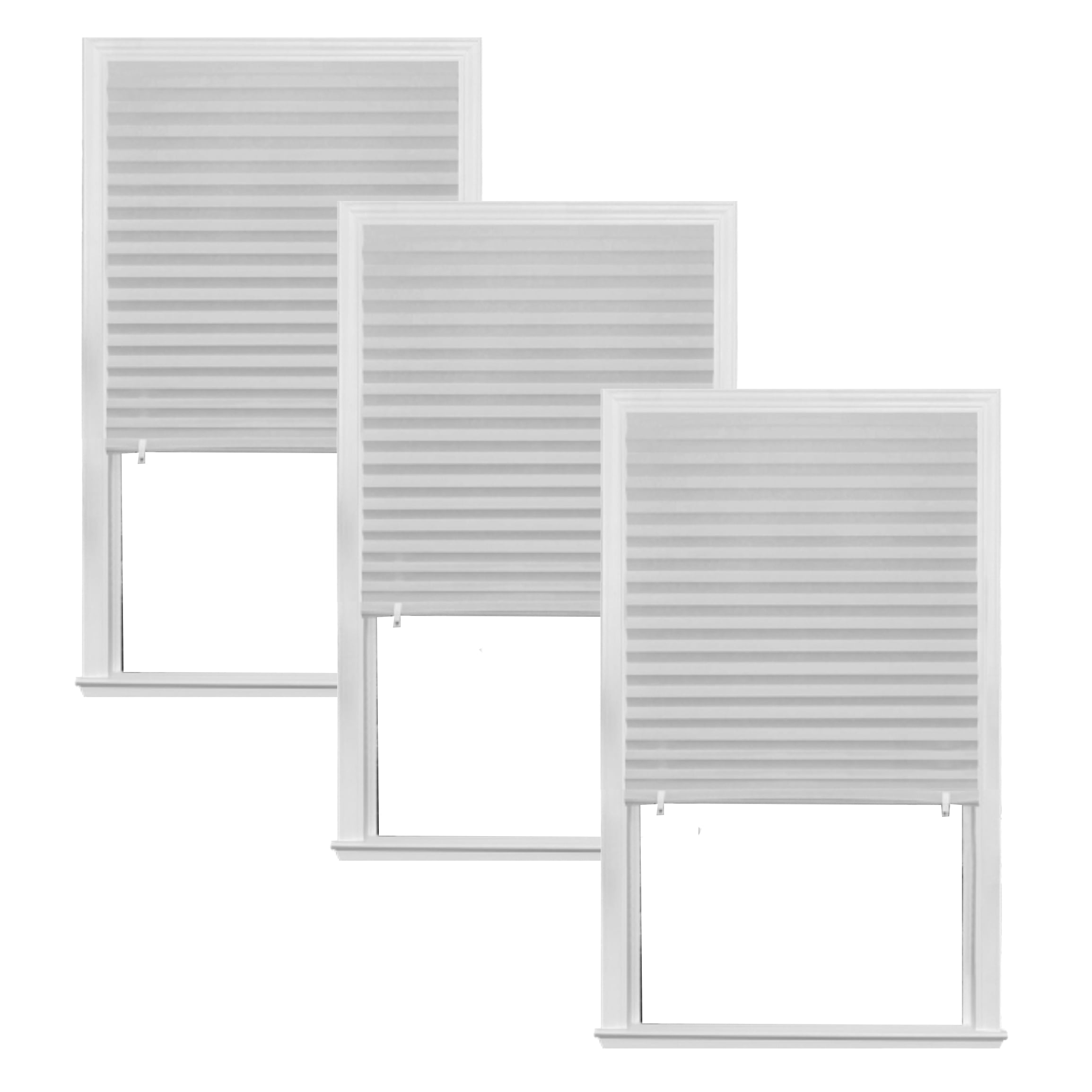 Hauz - 3 Pack Cordless Paper Window Shades, Light Filtering, 36" x 72 ...