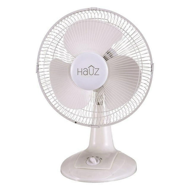 Hauz DF1-12 - 12 Inch Standing Fan, Oscillating, White - Walmart.com