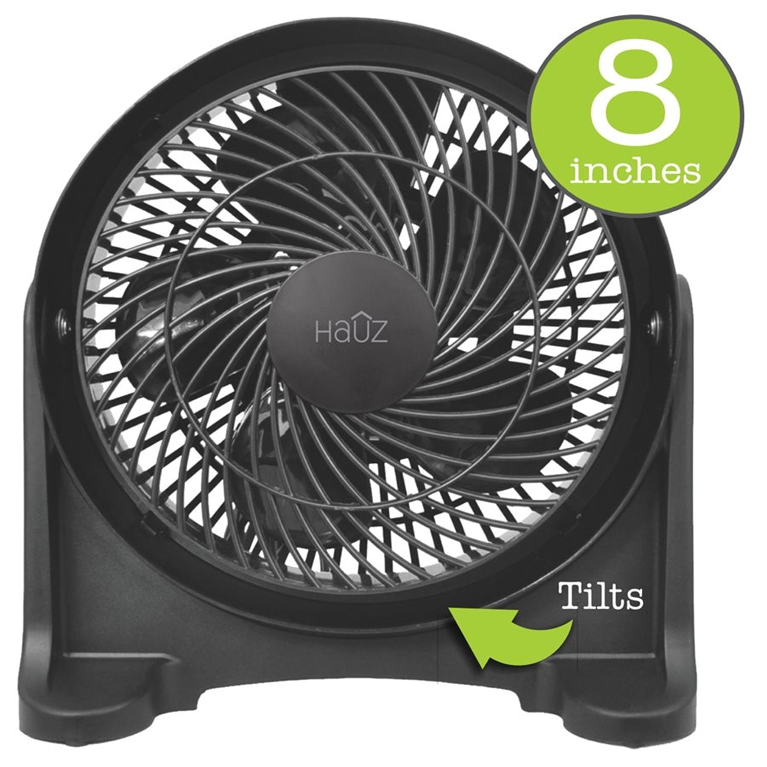 Hauz - High Velocity Electric Turbo Fan, 8" Diameter, Black - Walmart.com
