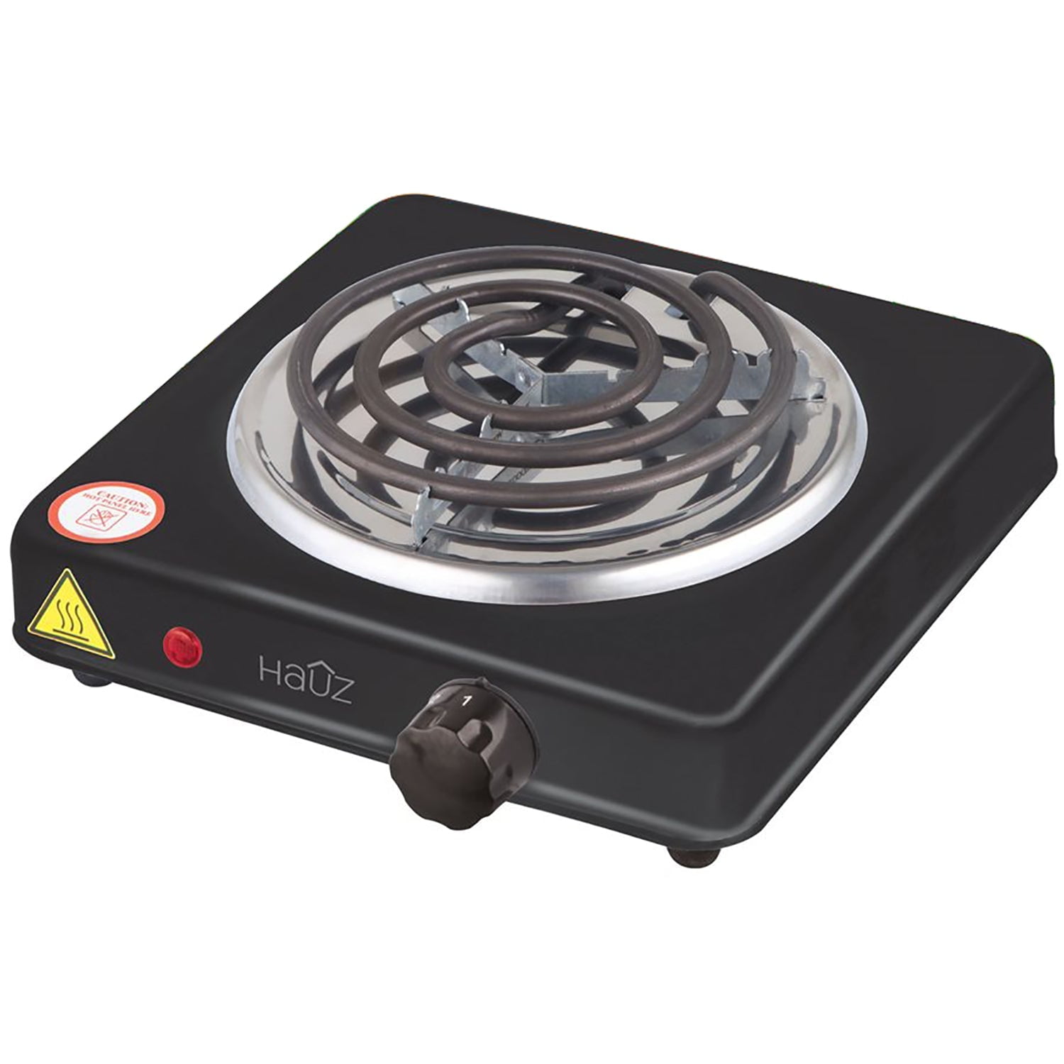 Hauz - Portable Single Burner Electric Cooktop, 1000 Watts, Black ...