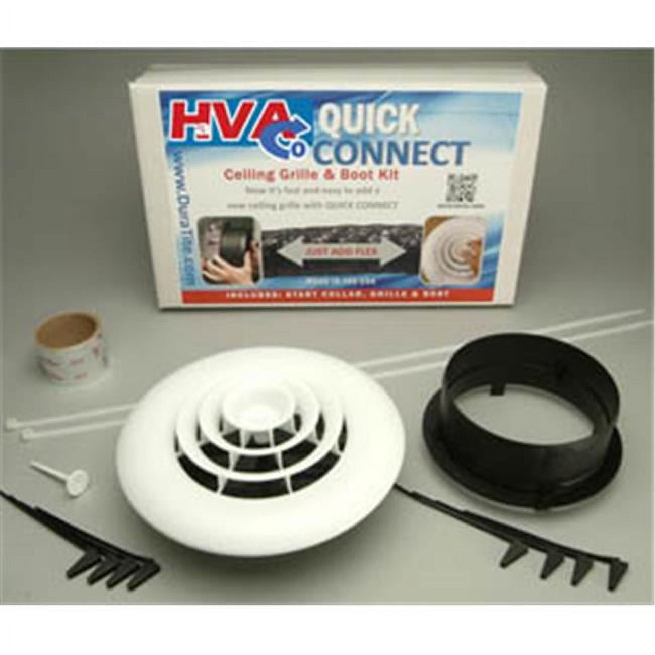 Havaco Quick Connect 8 in. Round Diffuser- Boot with Butterfly Damper ...
