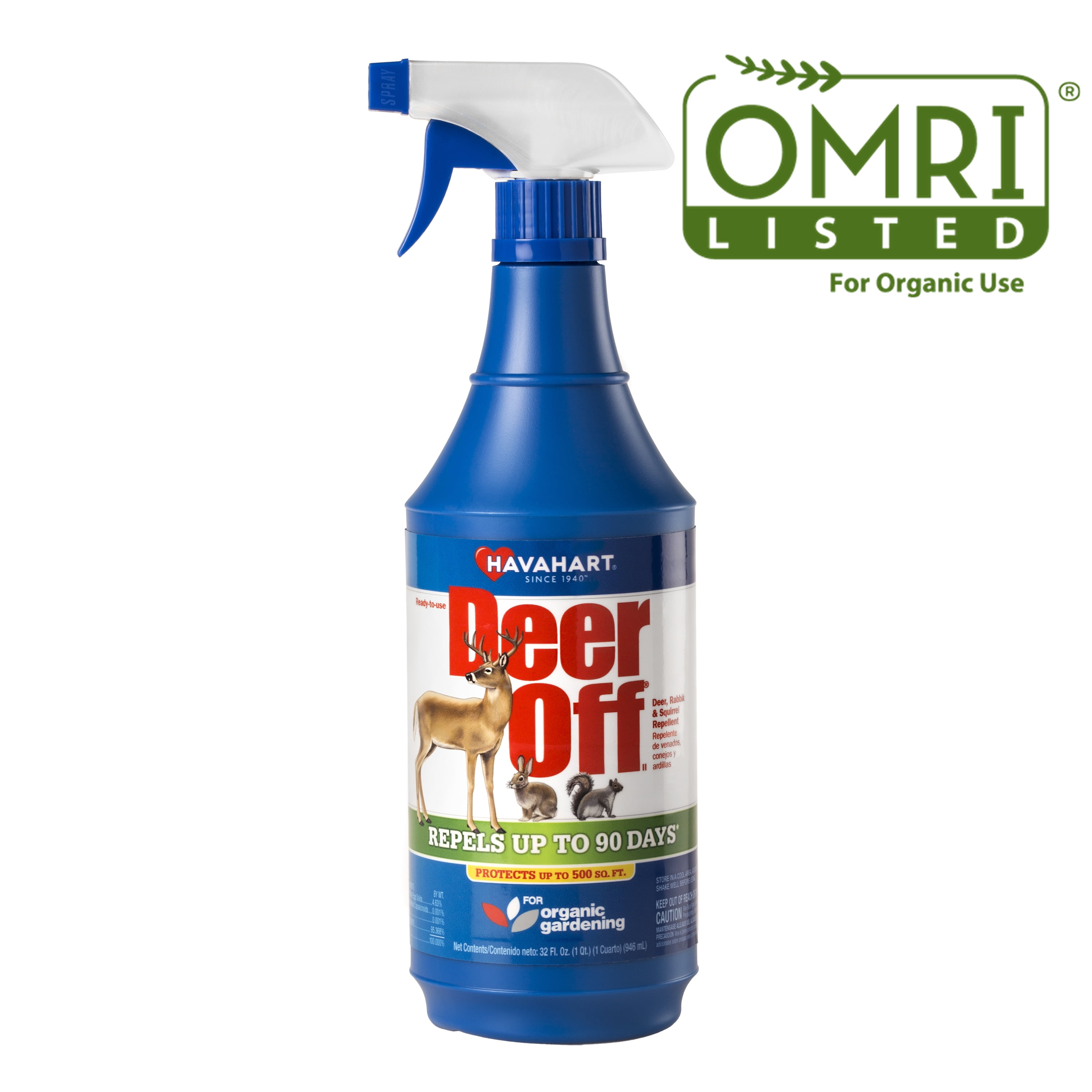 Havahart Deer Off II 32 oz Ready-to-Use Spray Deer, Rabbit and Squirrel ...
