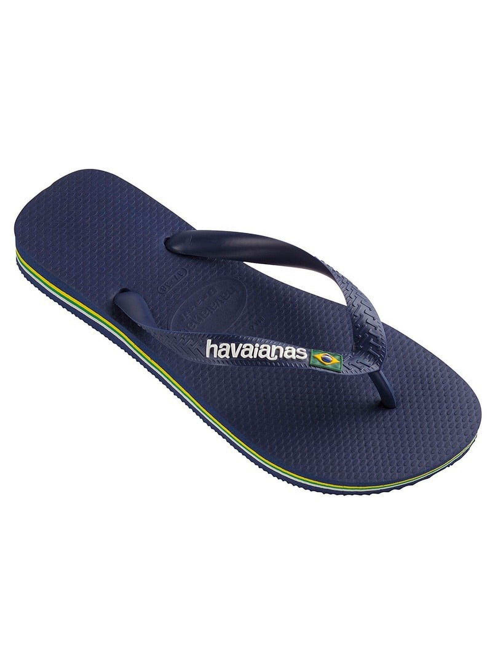 Havaianas Brasil Logo Mens Flipflop Navy Blue UK8 EU43/44 US9 - Walmart.com