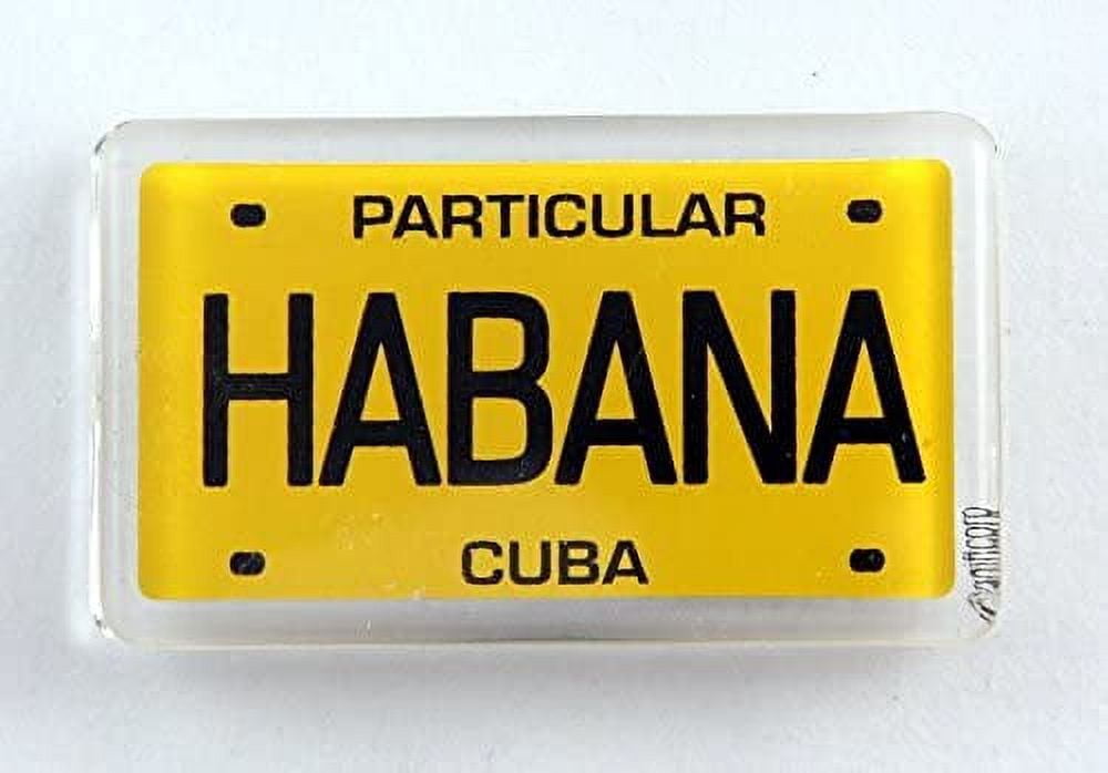 Havana Cuba License Plate Acrylic Small Fridge Collector's Souvenir ...