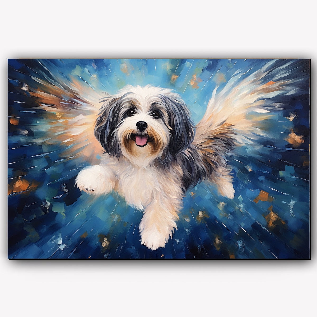 Havanese Dog Wall Art Graffiti Painting Canvas Print for Living Room ...