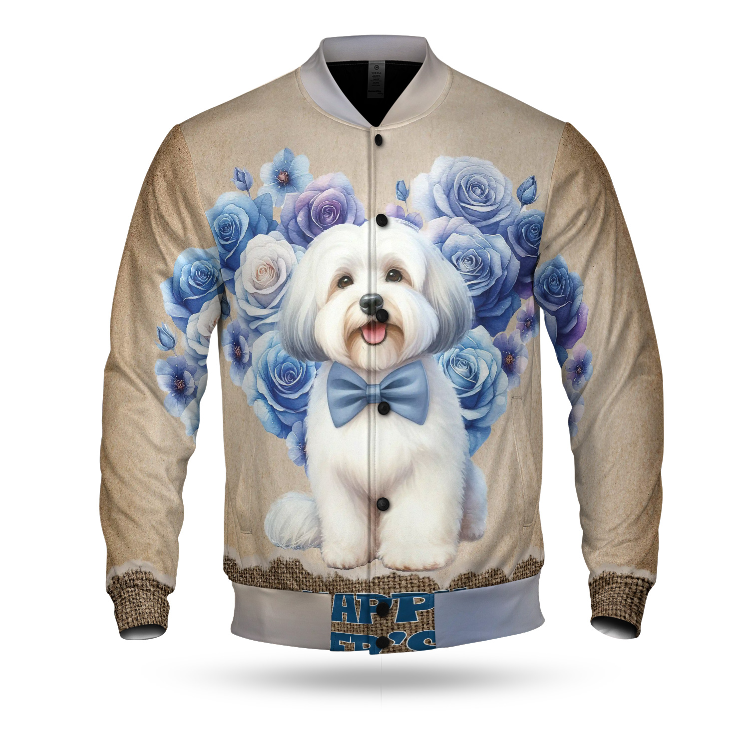 Havanese Proud Dad Happy Father's Day All Over Print 3D Baseball Jacket ...