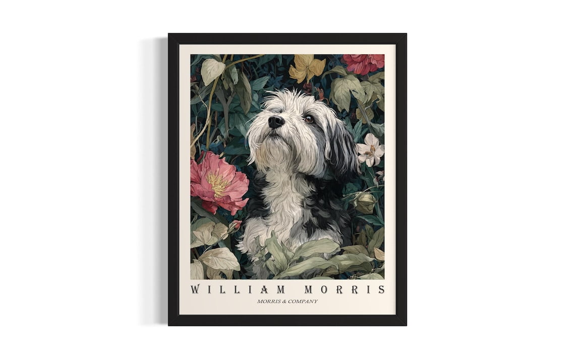 Havanese William Morris Dogs Art Print, Living Room Wall Art #467 ...