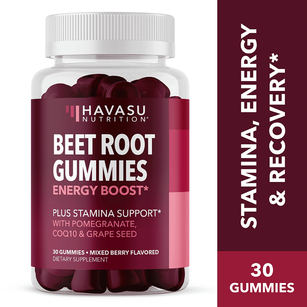 Havasu Beet Root Gummies | Beet Chews for Energy Boost & Stamina Support | Vegan and Non-GMO ...