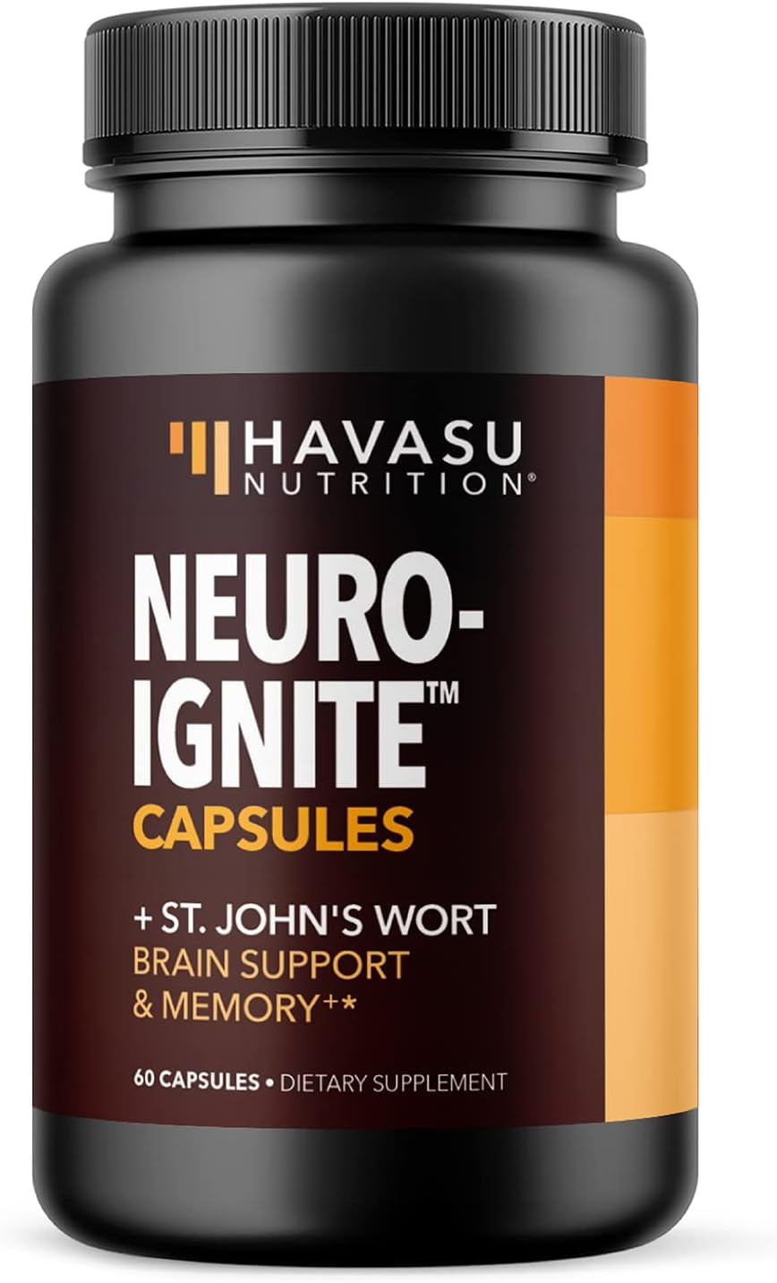Havasu Neuro-Ignite Brain Supplements with Ginkgo Biloba, St. John's ...