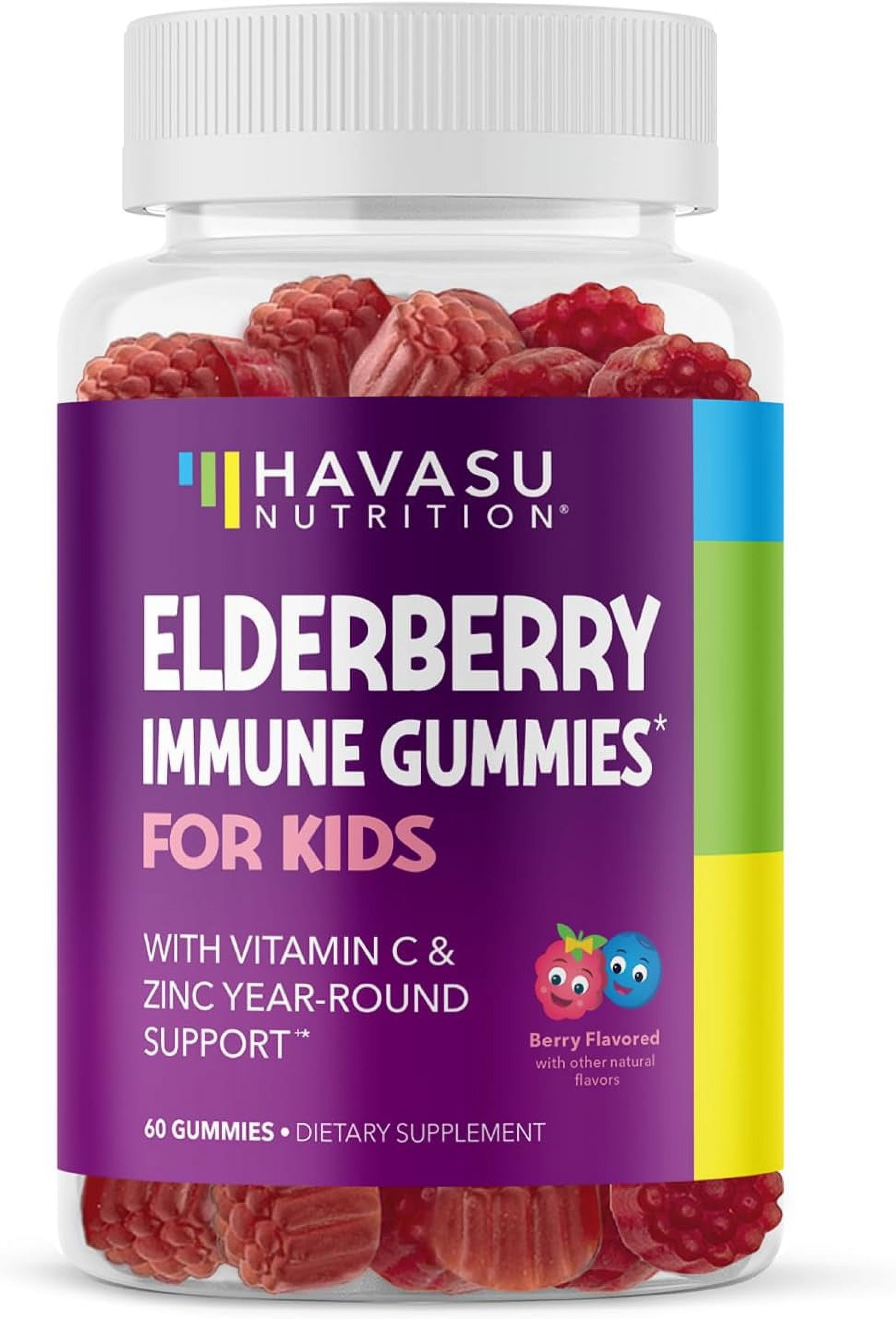 Havasu Nutrition Elderberry & Zinc Gummies for Kids | Immune System ...