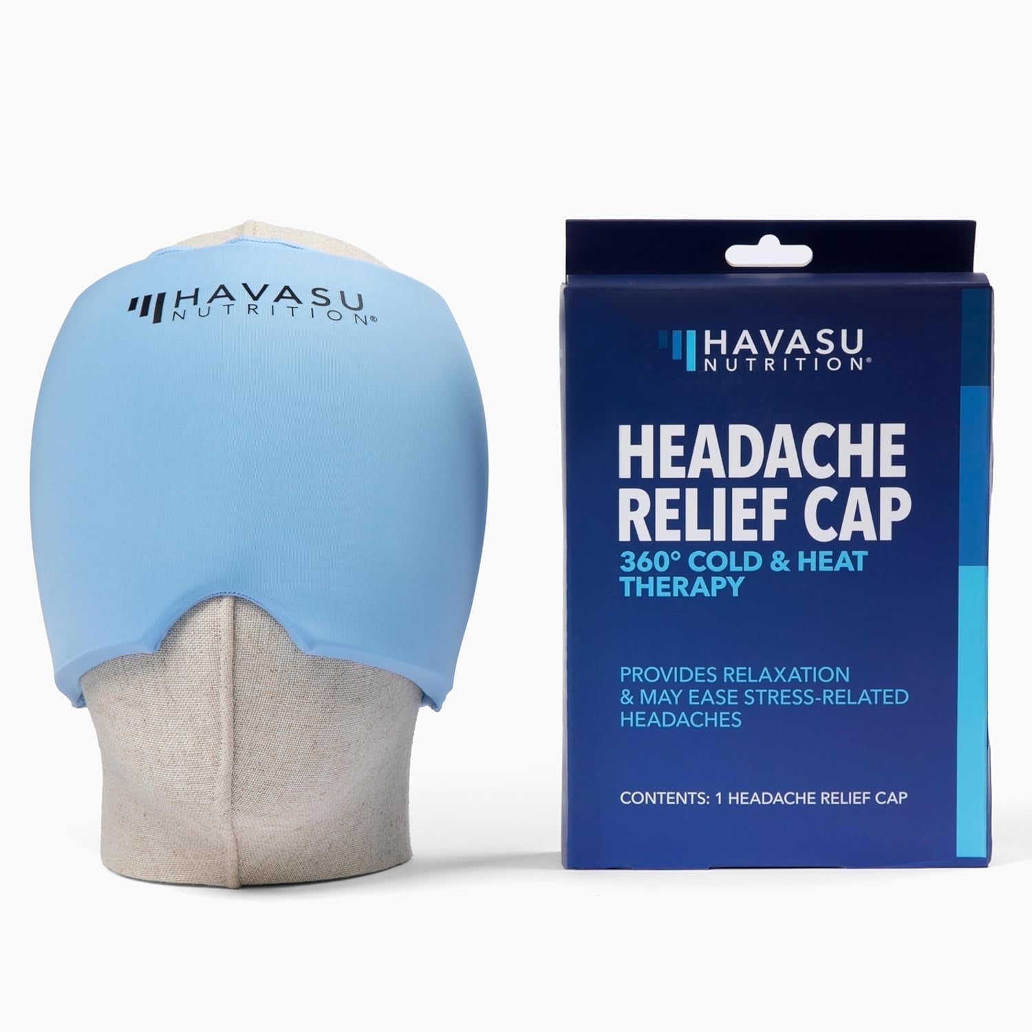 Havasu Nutrition Reusable 360-Degree Headache Relief Cap for Hot and ...