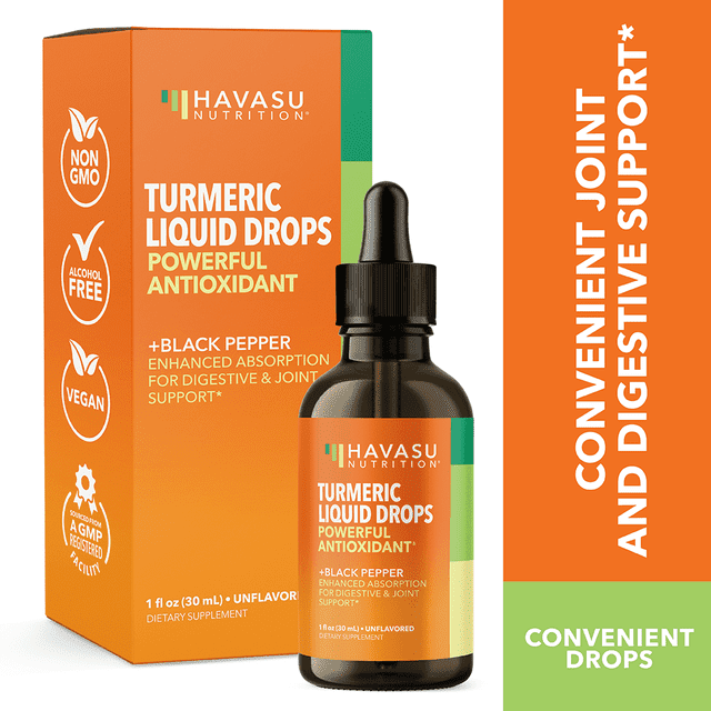 Havasu Organic Liquid Turmeric Curcumin With Black Pepper Supplement