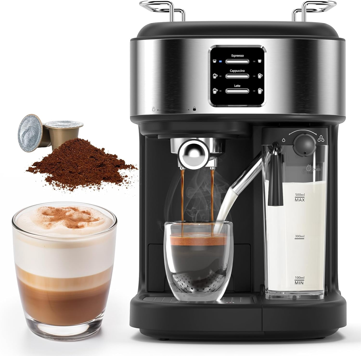 Havato 20 Bar Pressure Espresso Machine,Automatic Coffee Maker with ...