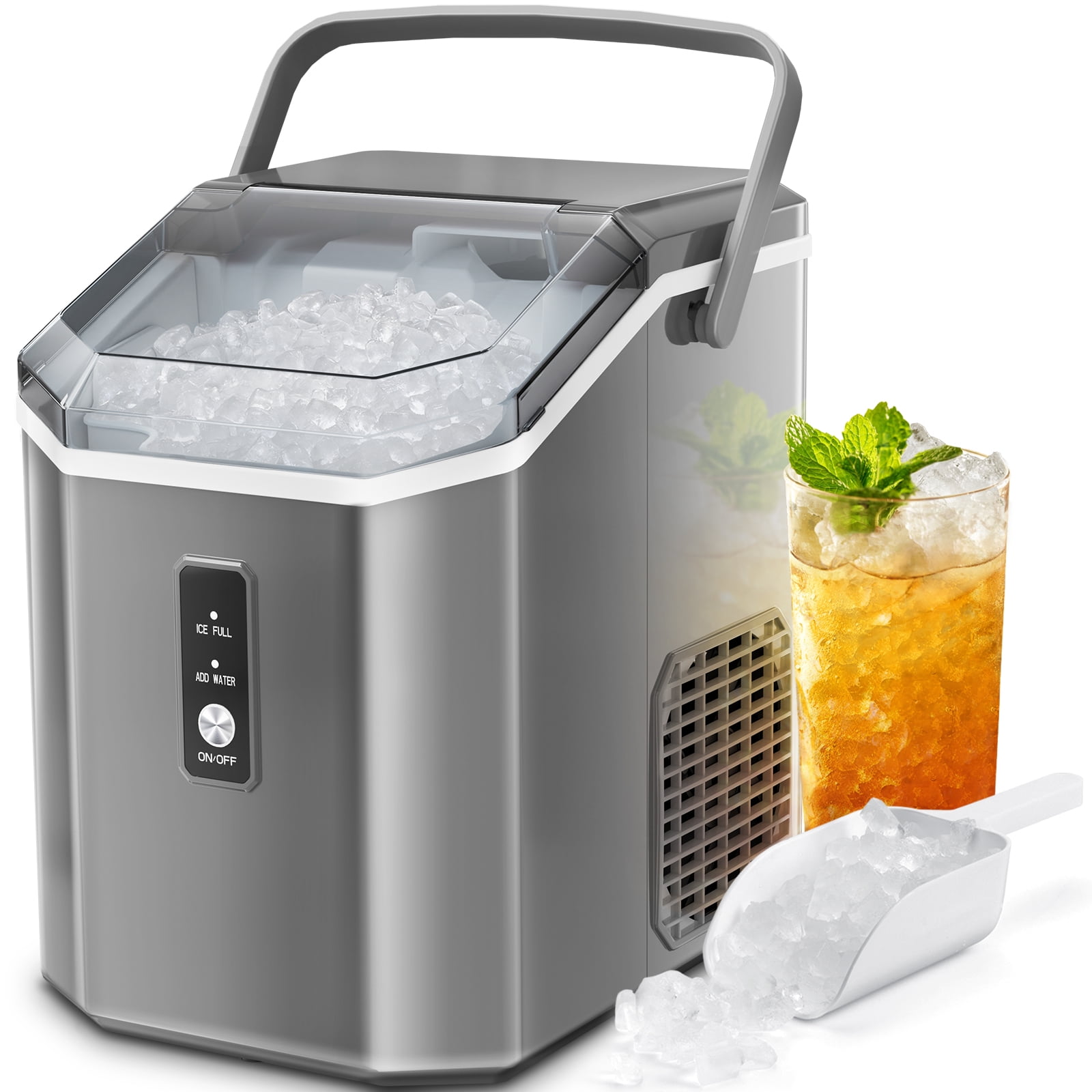 Havato Nugget Ice Maker, Extruded Ice & Chewed Ice, 34Lbs /24H, Self ...